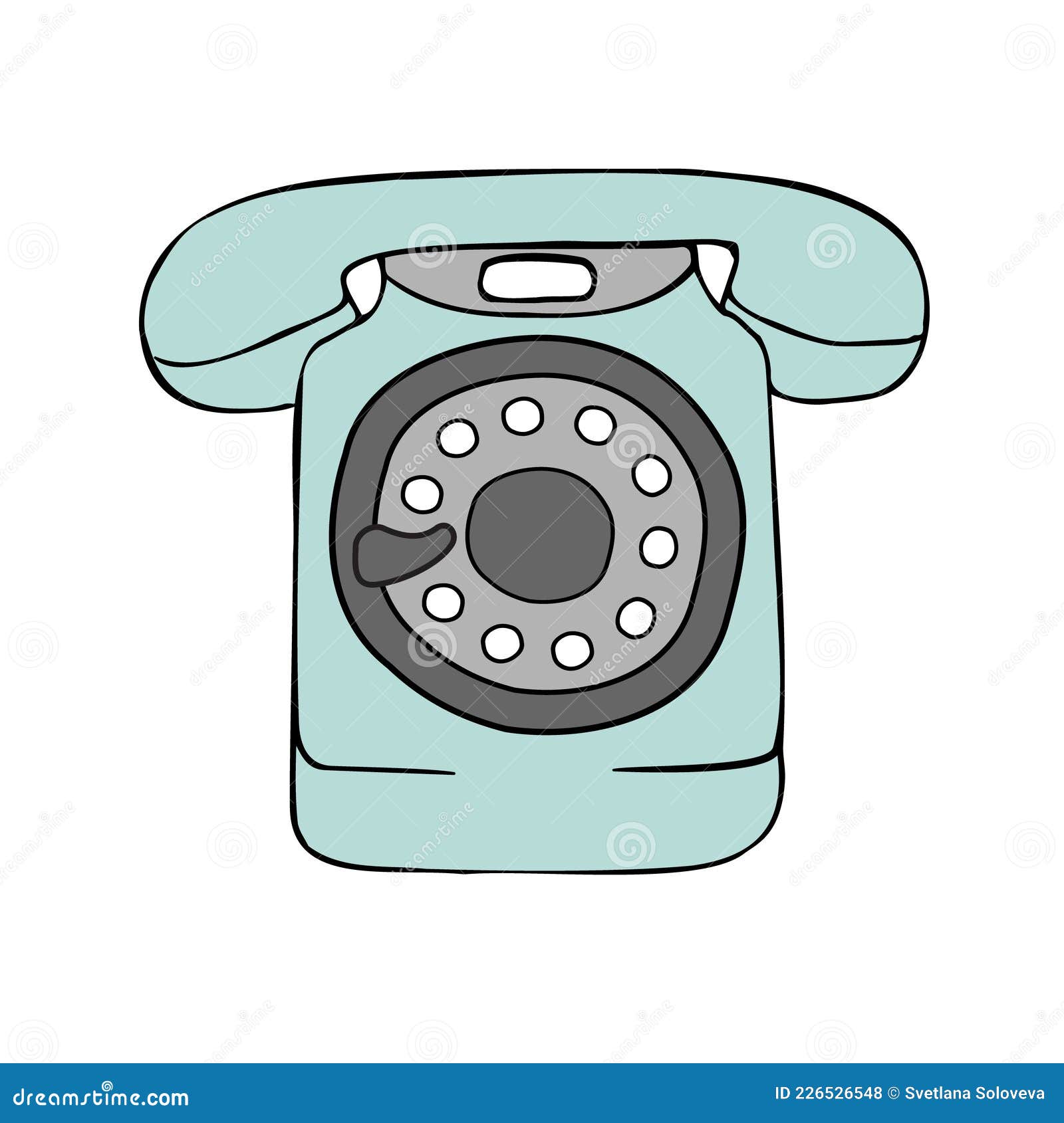Vector Hand Draw Doodle Sketch Colored Retro Phone Stock Vector ... Vector Hand Draw Doodle Sketch Colored Retro Phone Stock Vector ...