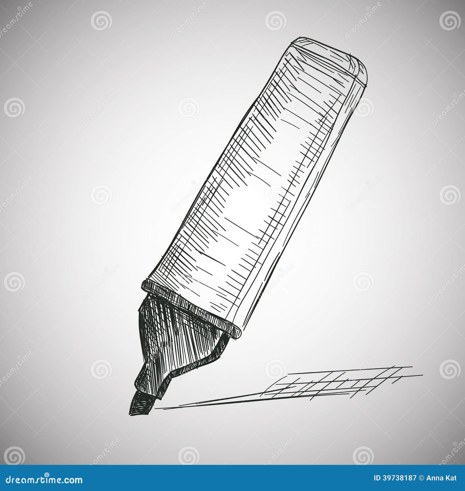Vector Hand Draw Marker stock vector. Illustration of note - 39738187