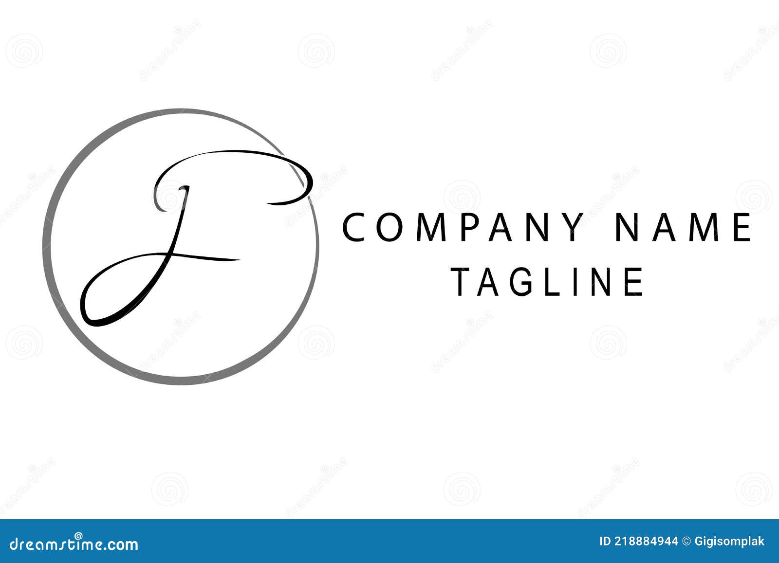 Simple Vector Hand Draw Sketch Black and Gray Logo Script F, for ...