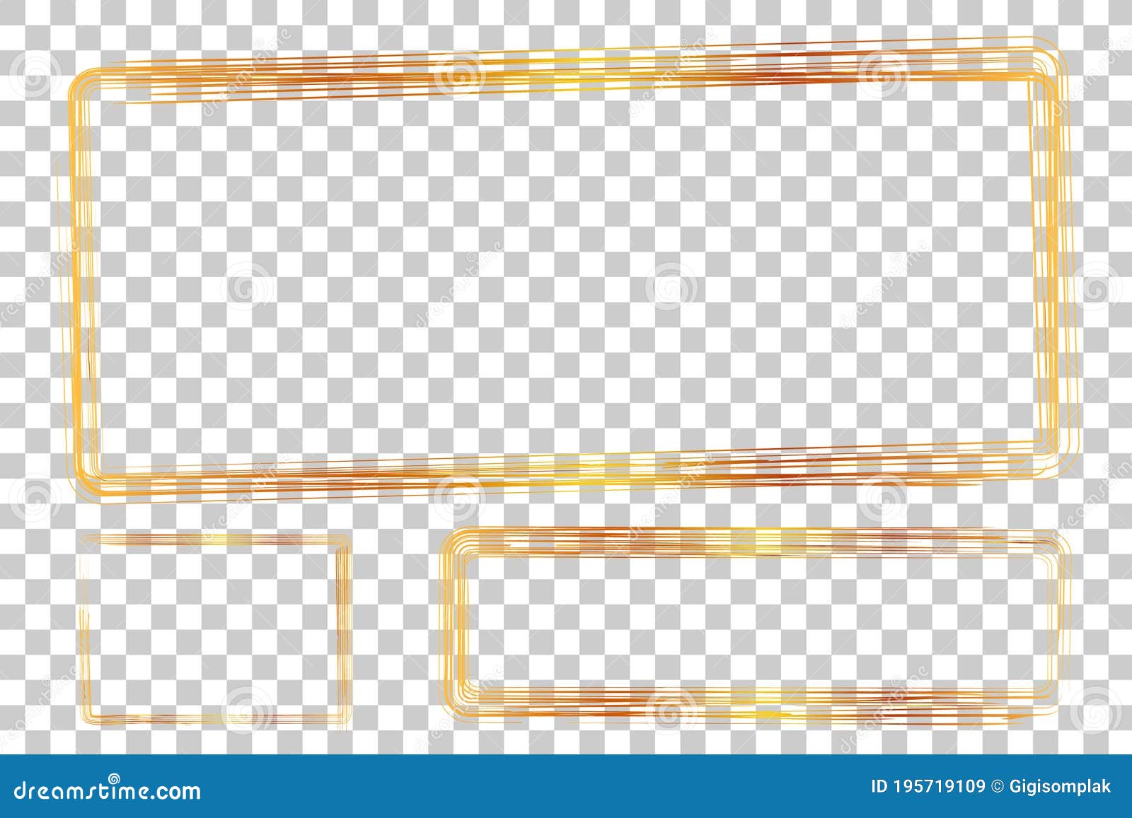 Vector 3 Hand Draw Sketch Golden Rectangle Frame From Multiple For Your ...