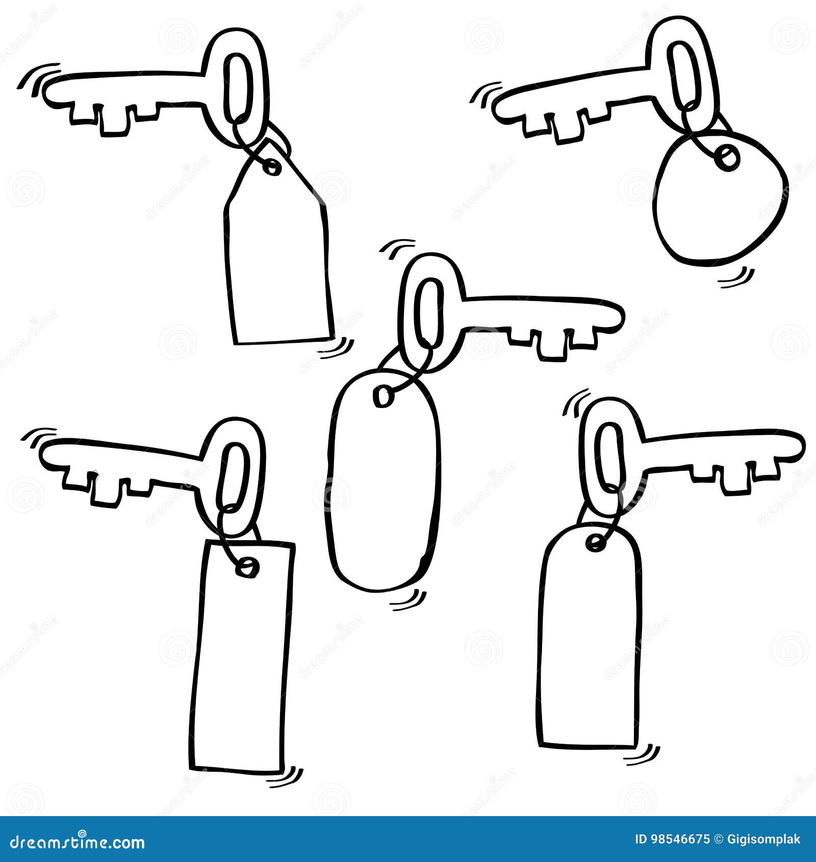 Hand Draw Sketch, Key, at Transparent Effect Background Stock Vector ...