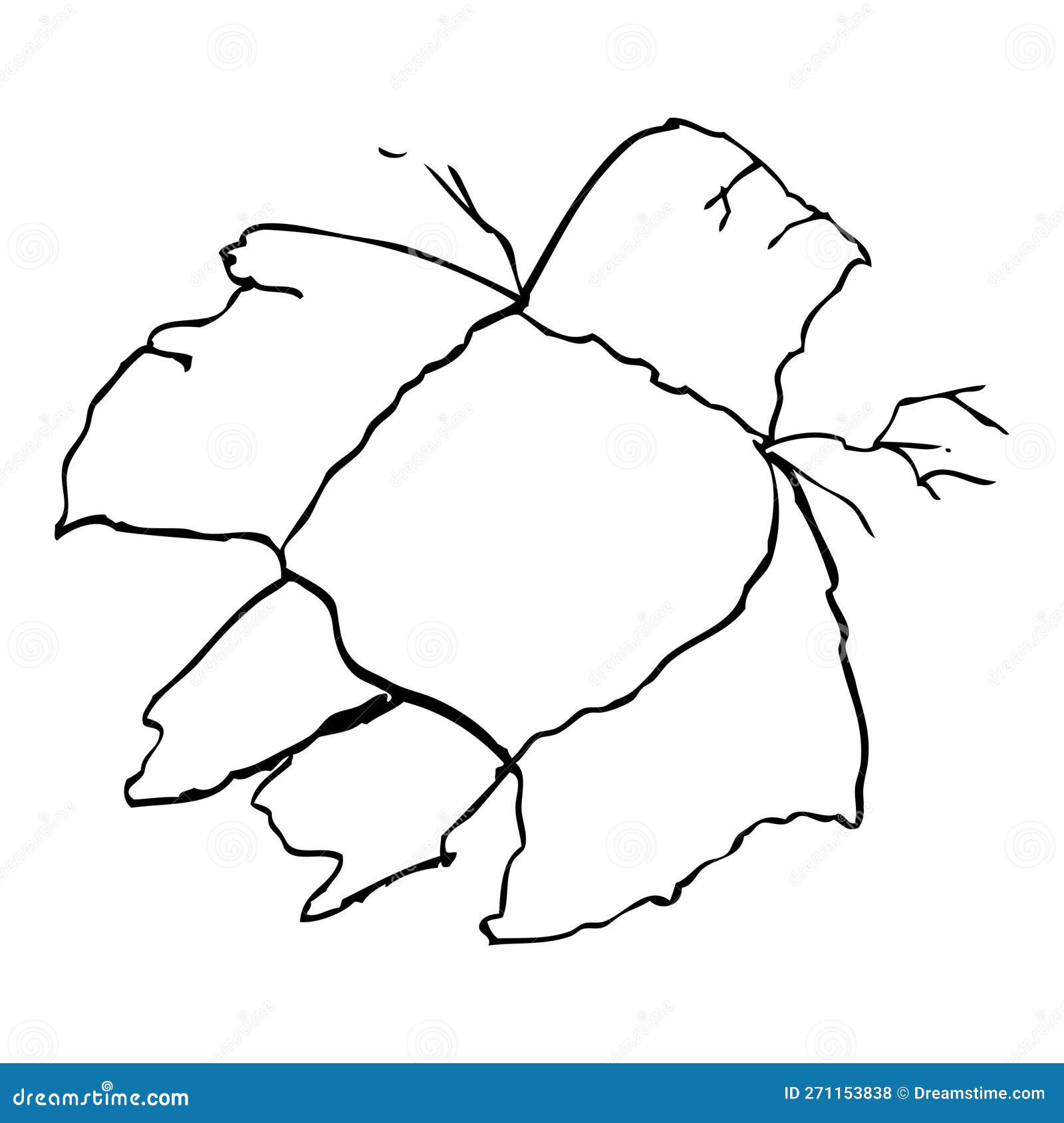 Simple Vector Hand Draw Sketch of Torn Paper Stock Illustration ...