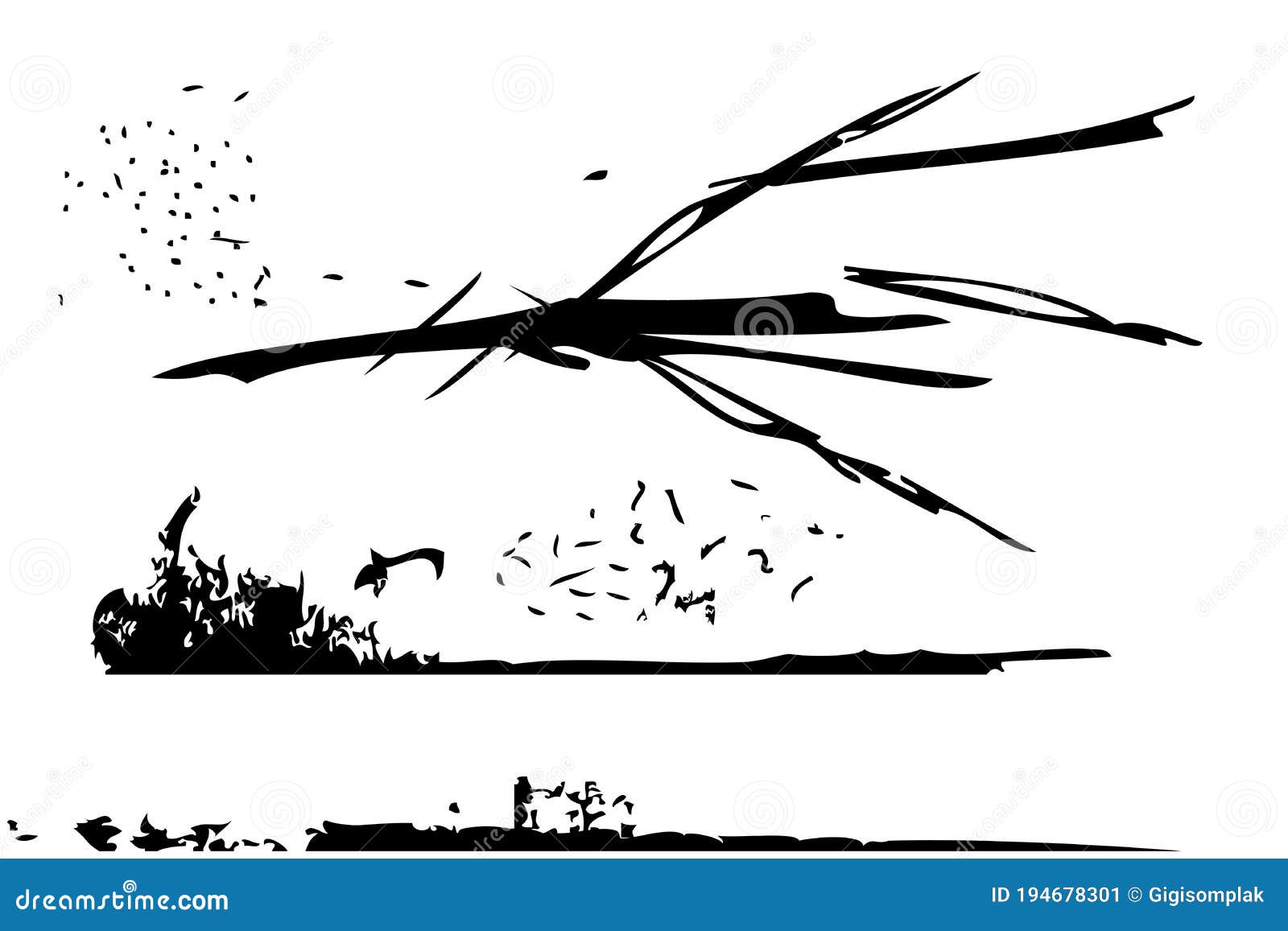 Simple Vector Hand Draw Sketch, Various Crack Effect, Isolated on White ...