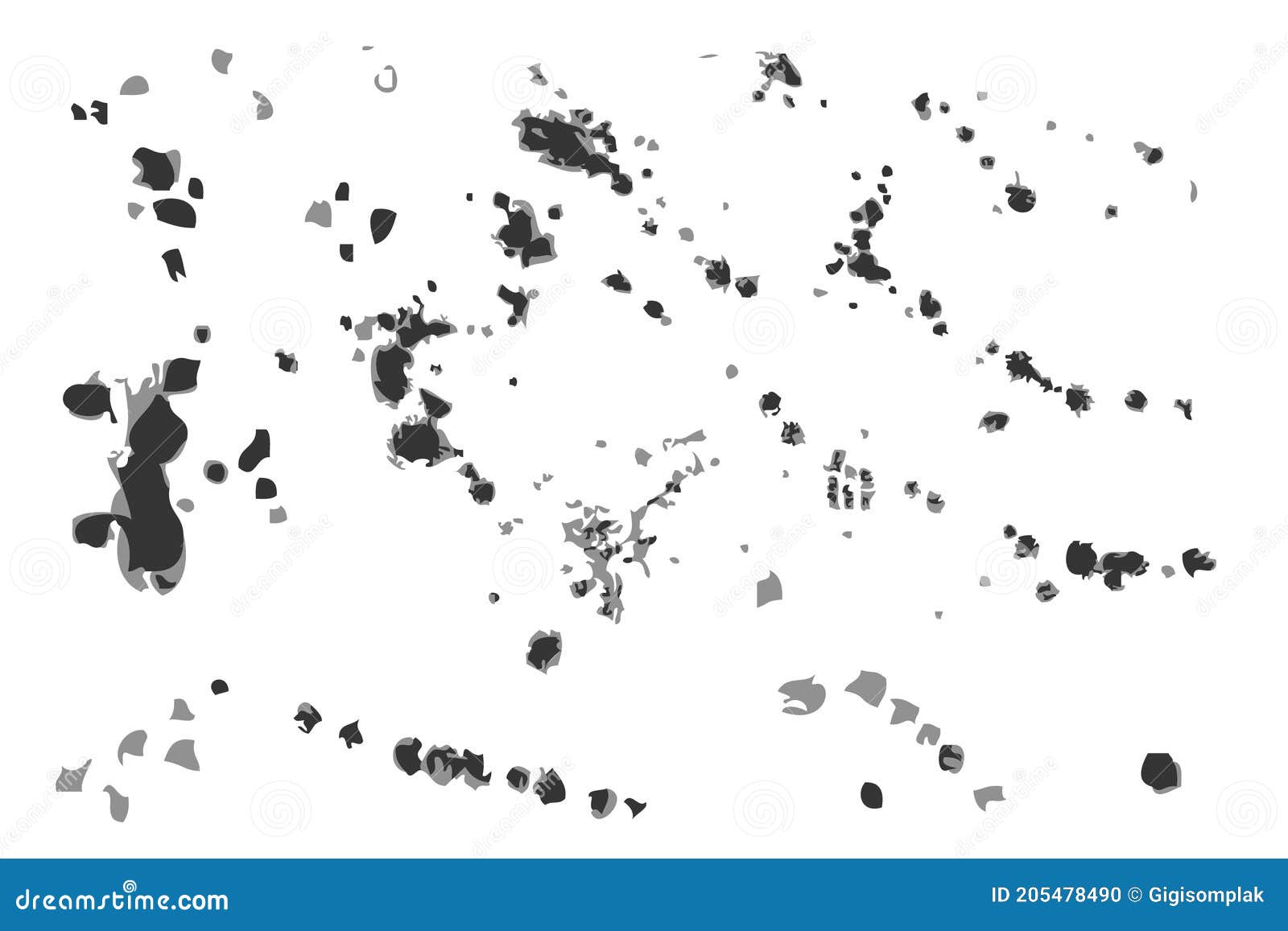 Vector Hand Draw Sketch, Various Size and Shape of Splat and Splash ...
