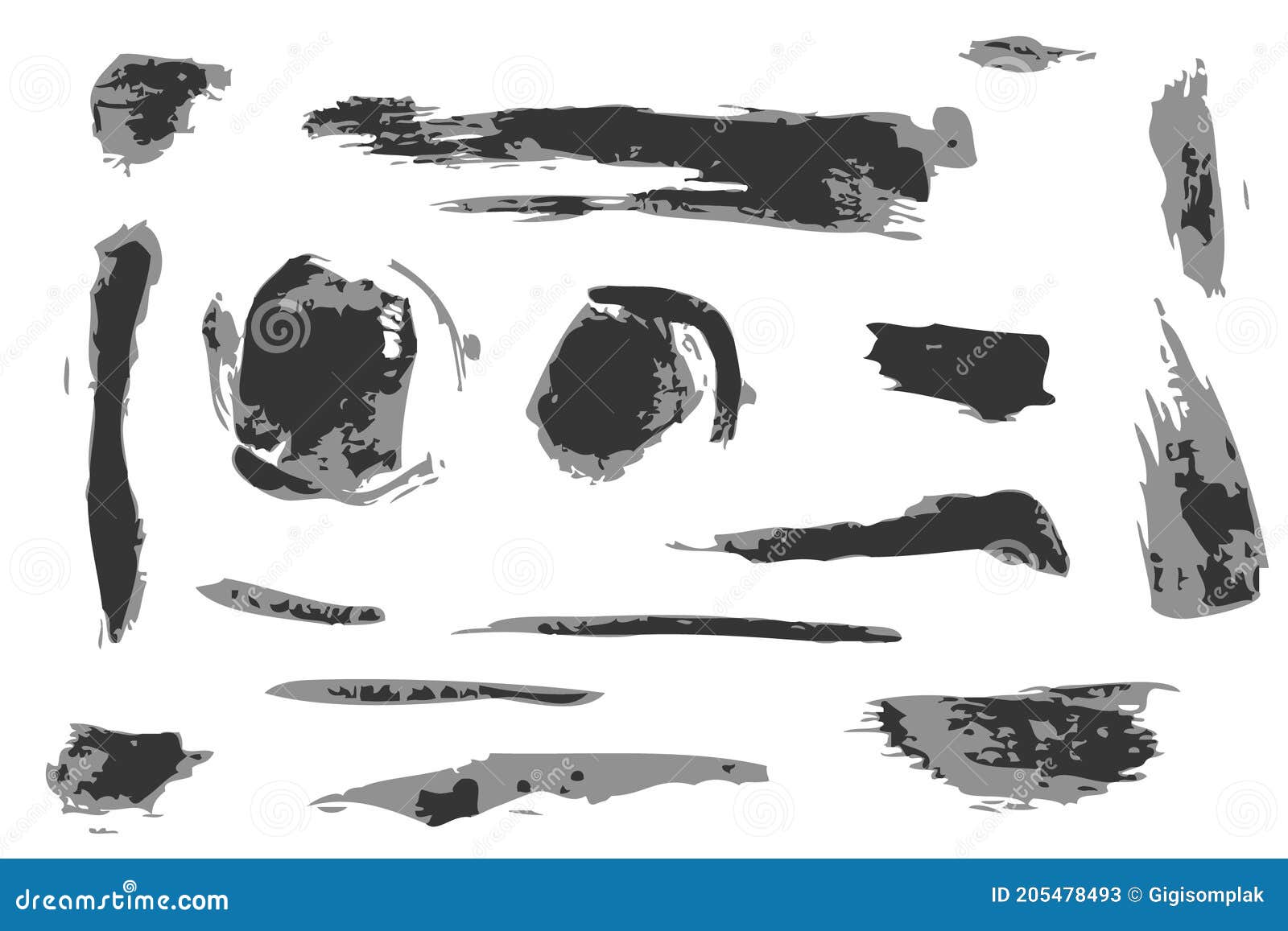Vector Hand Draw Sketch, Various Size and Shape of Splat and Splash ...