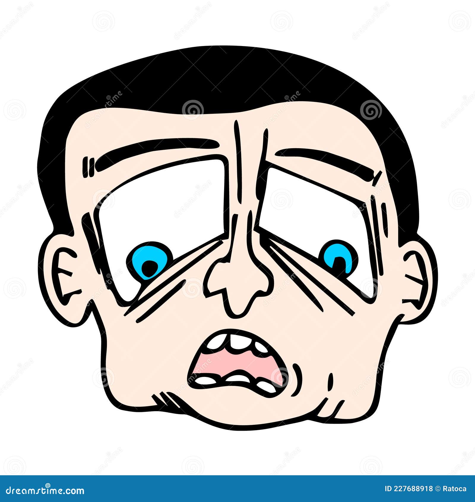 Vector Hand Drawing Silly Man Stock Vector - Illustration of face, ugly ...