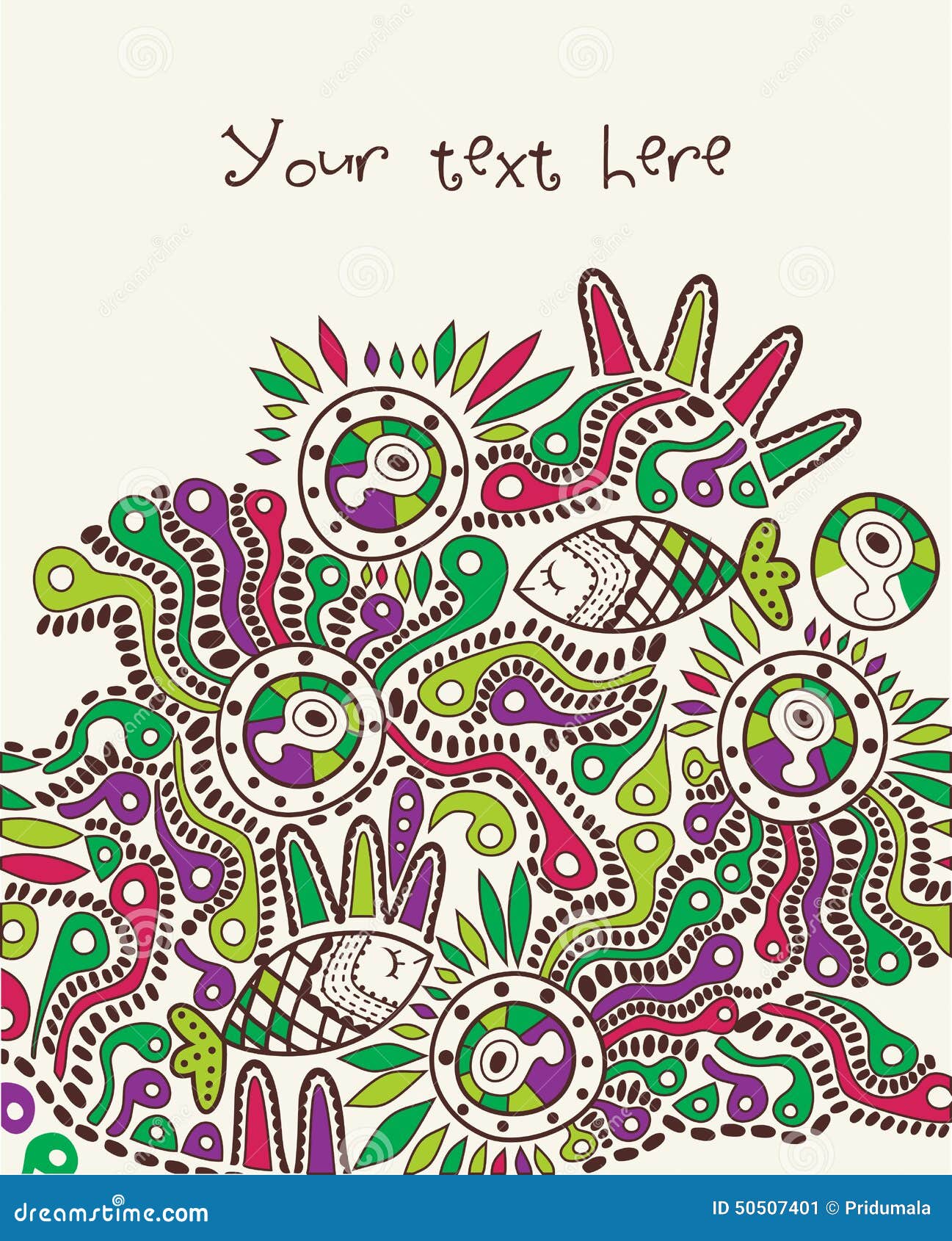 Vector Hand-drawn Abstract Design Stock Vector - Illustration of ...