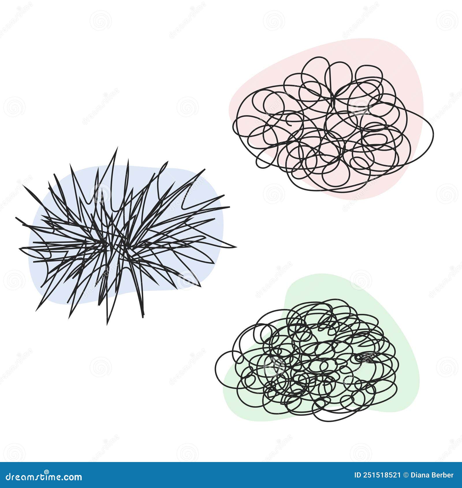 Confused Mind, Tangled Thought, Sad and Angry Condition of Mind Stock ...