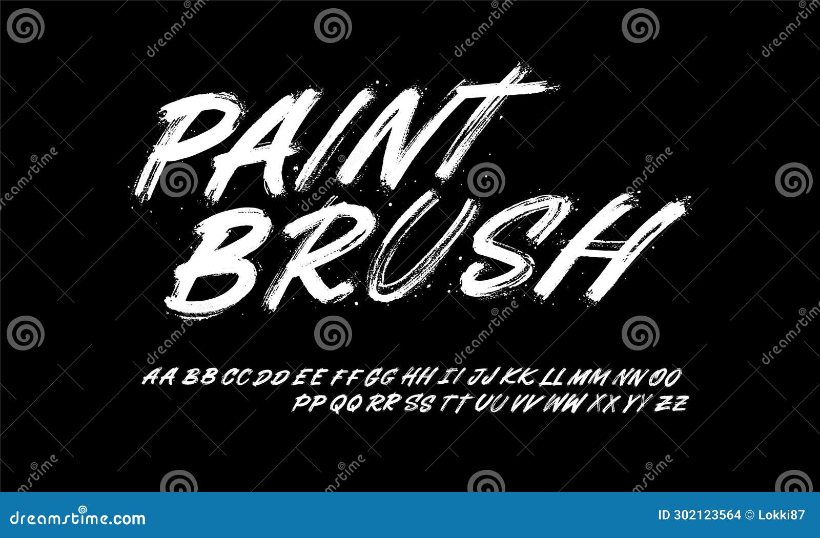 Vector Hand Drawn Alphabet. Brush Paint Decorative Letters. Custom ...