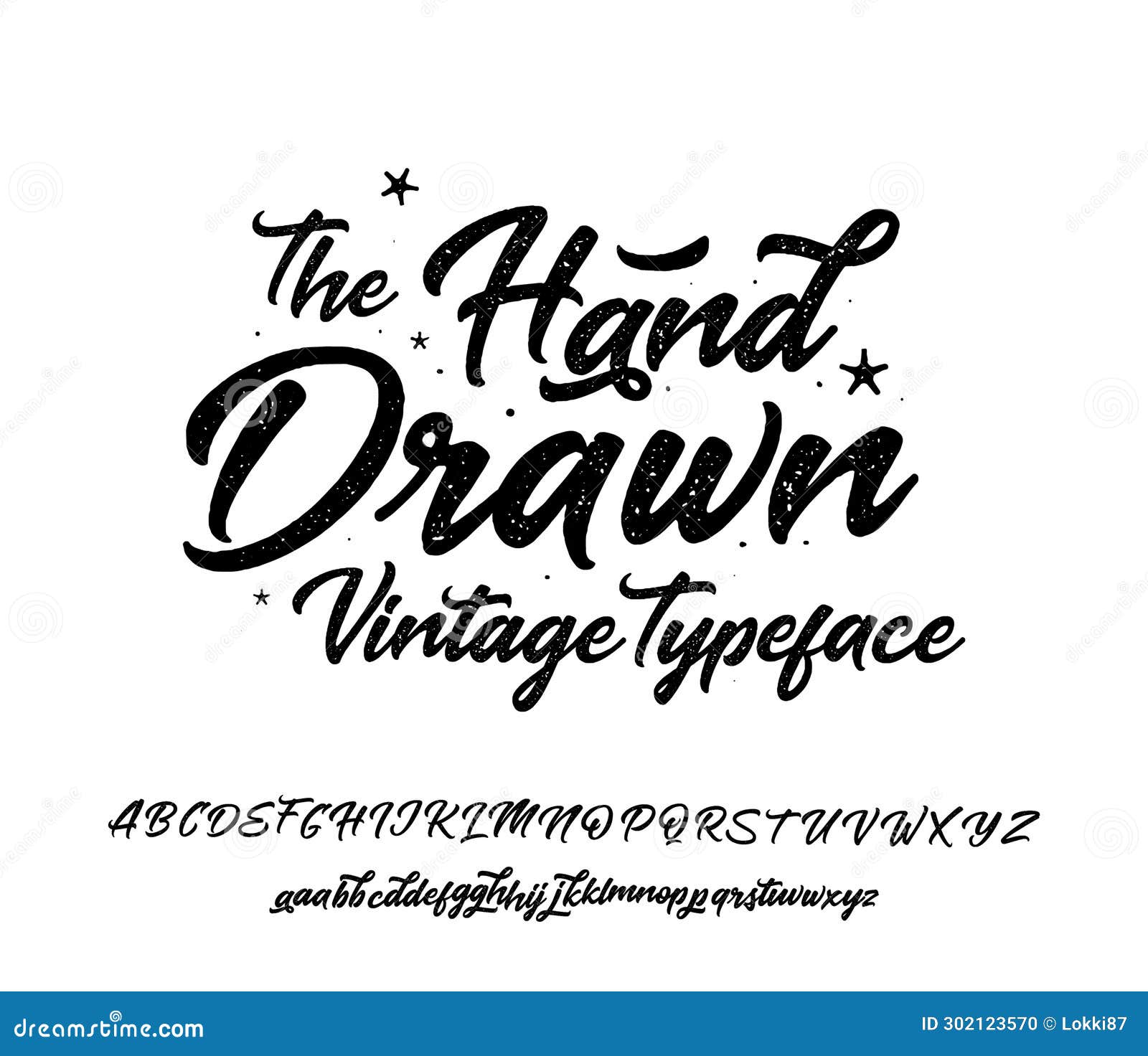 Vector Hand Drawn Alphabet. Brush Paint Decorative Letters. Custom ...