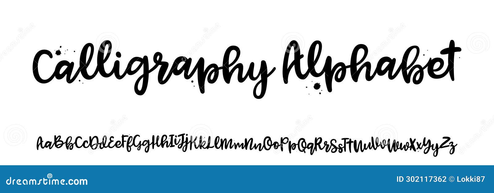 Vector Hand Drawn Alphabet. Brush Paint Letters. Stock Vector ...