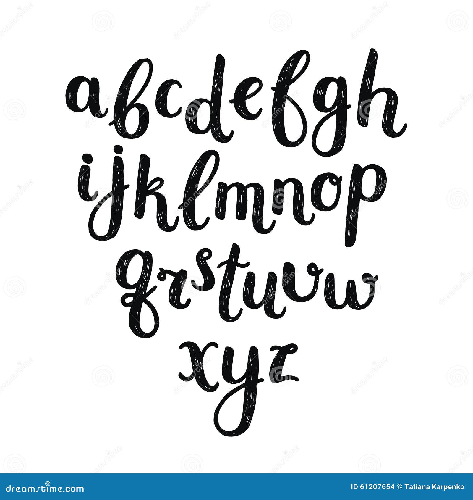 Vector Hand Drawn Alphabet stock vector. Illustration of drawn - 61207654