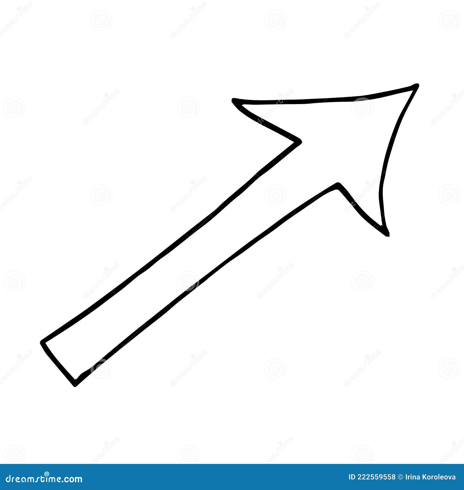 Vector of Hand Drawn Arrow. Hand Drawn Doodle Icon. Simple Drawing ...