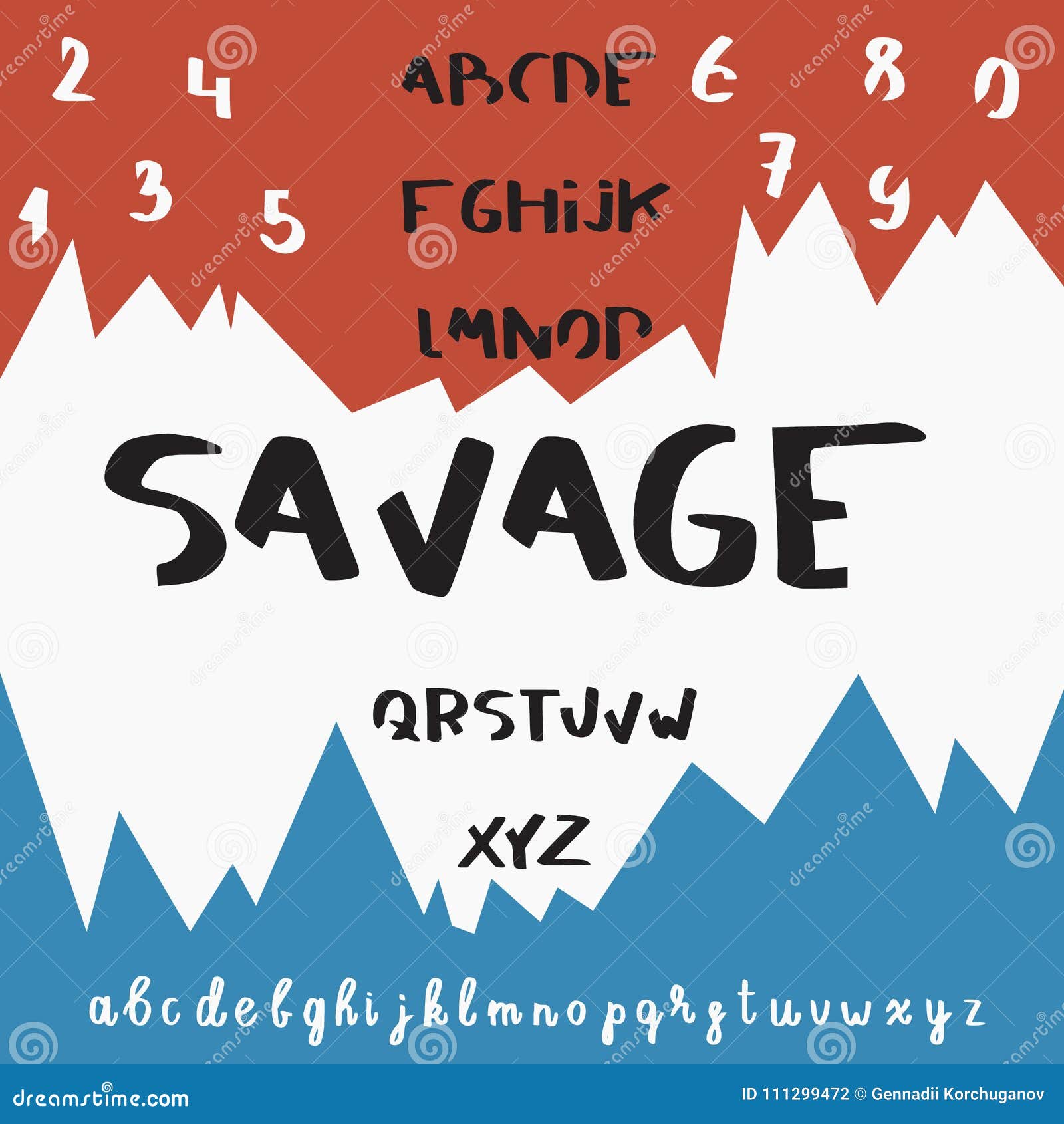 Vector Hand Drawn Brush Painted Letters. Stock Vector - Illustration of ...