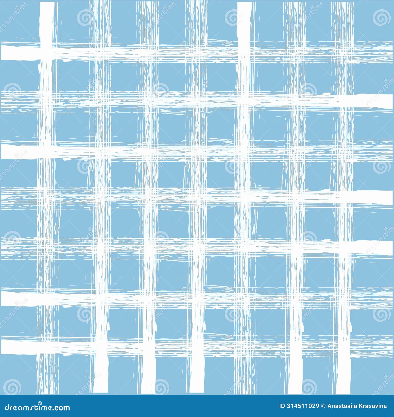 Vector Hand Drawn Brush Textured Checkered Pattern. Crayon Dry Paint ...