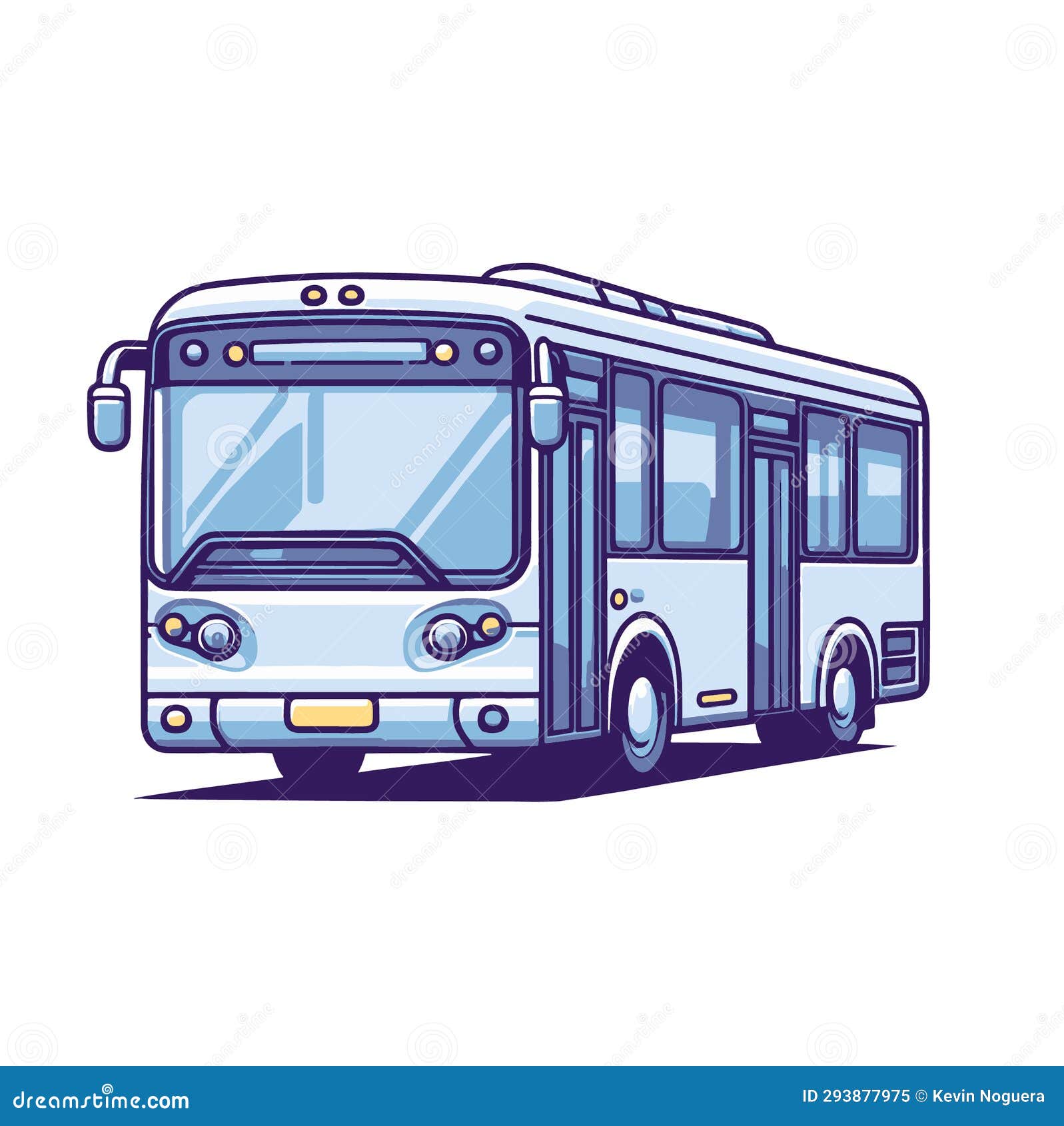 Vector hand drawn bus stock vector. Illustration of vehicle - 293877975