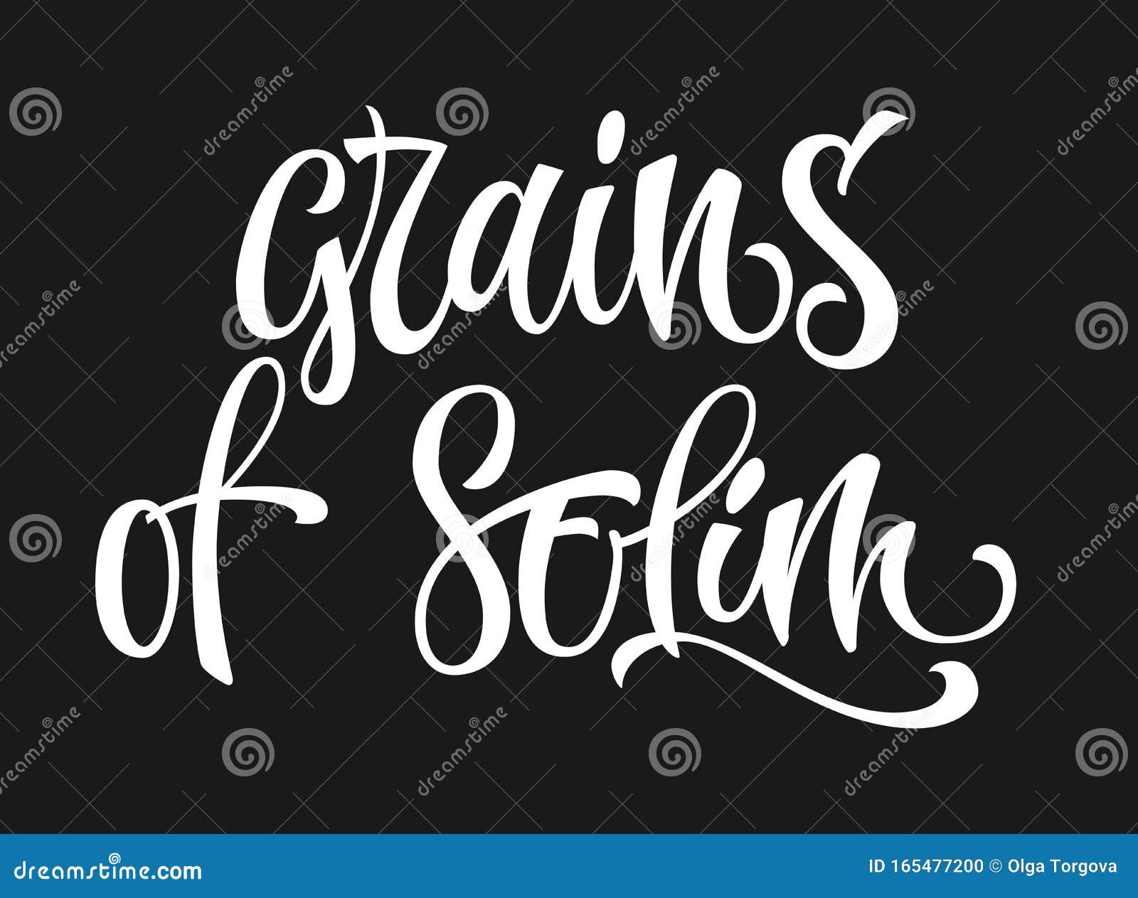 Vector Hand Drawn Calligraphy Style Lettering Word - Grains of Selim ...