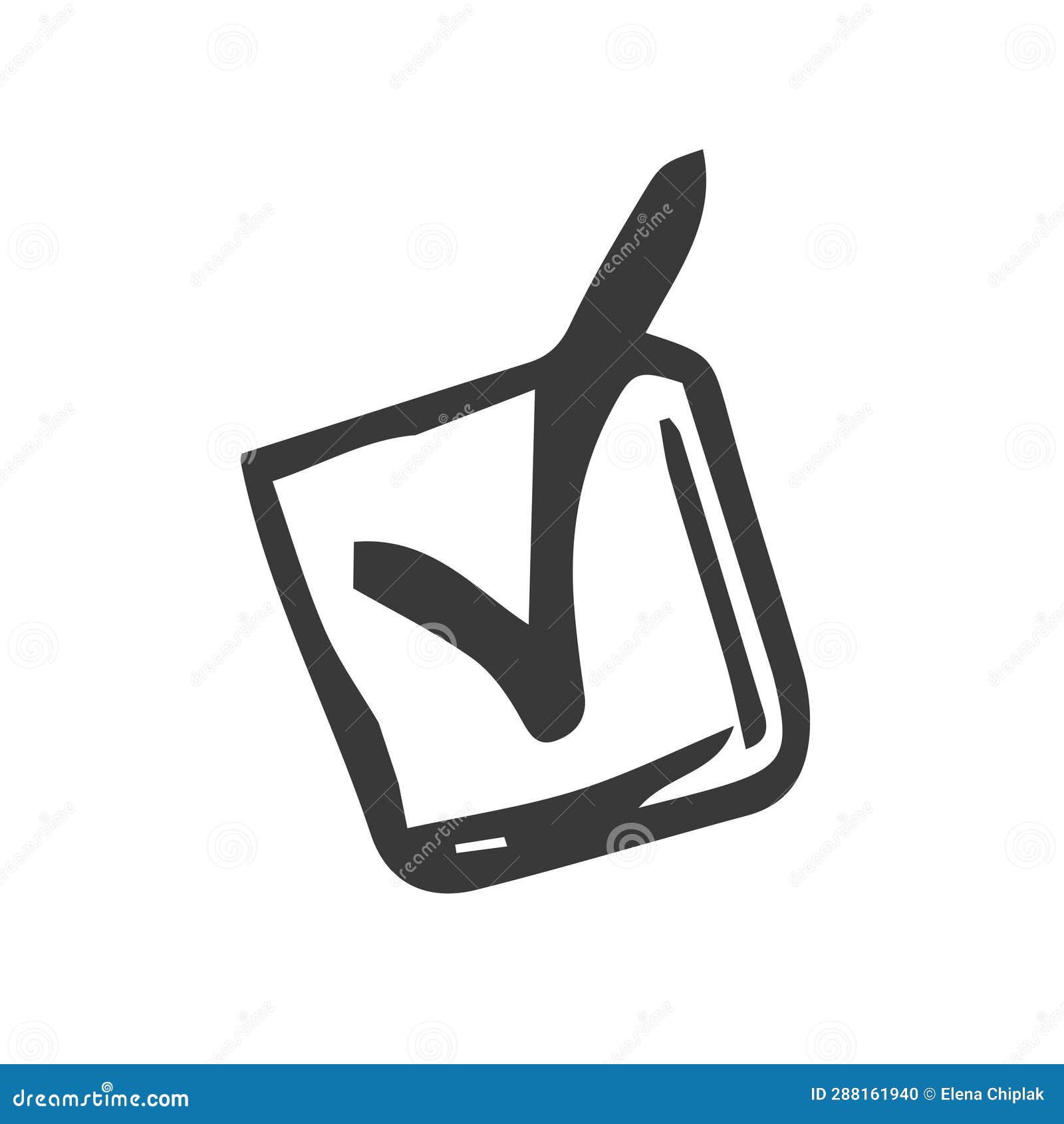 Vector Hand Drawn Check Marks or Sketch Ticks in Boxes on a List Stock ...