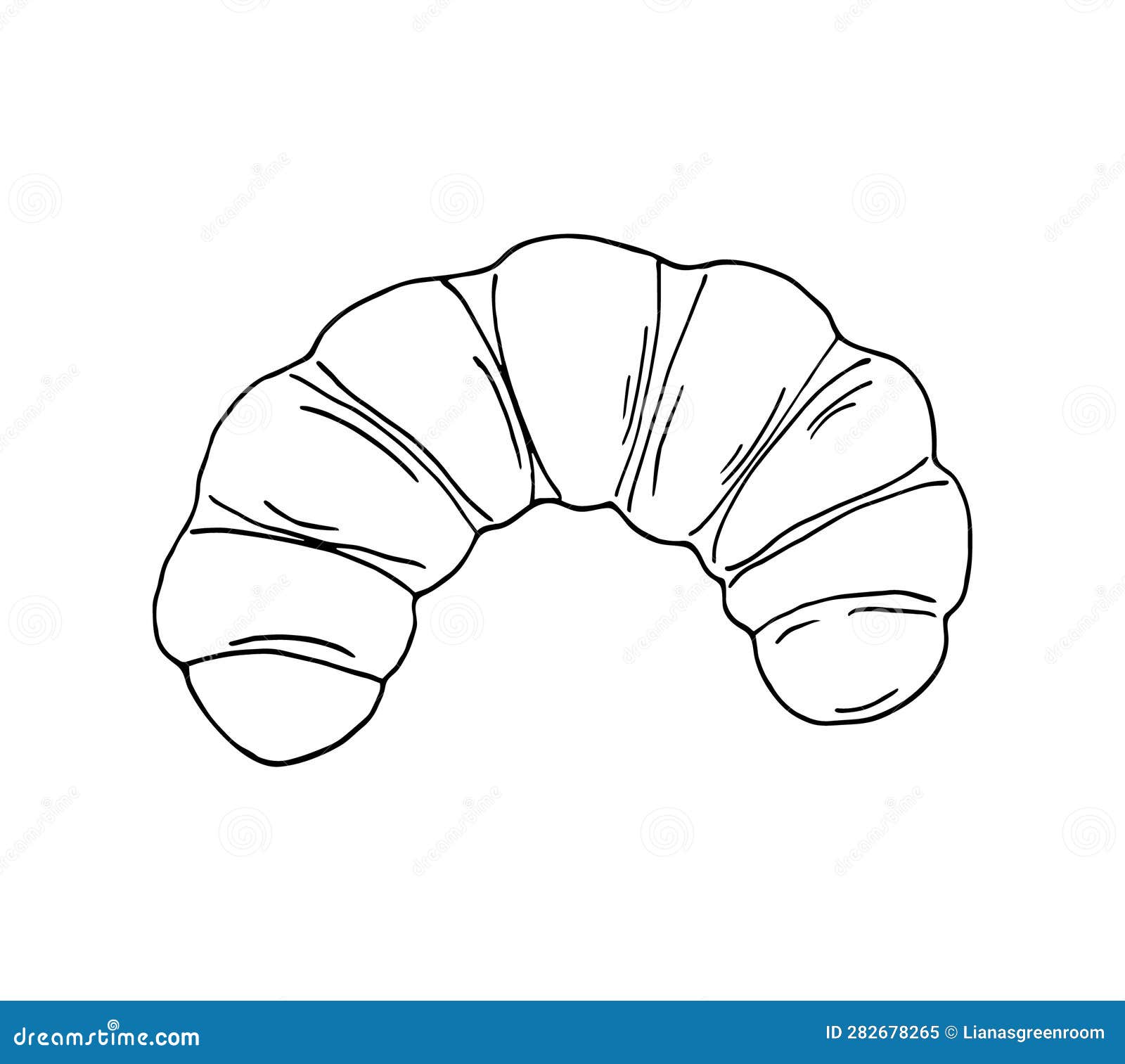 Croissant stock vector. Illustration of bakery, croissant - 282678265