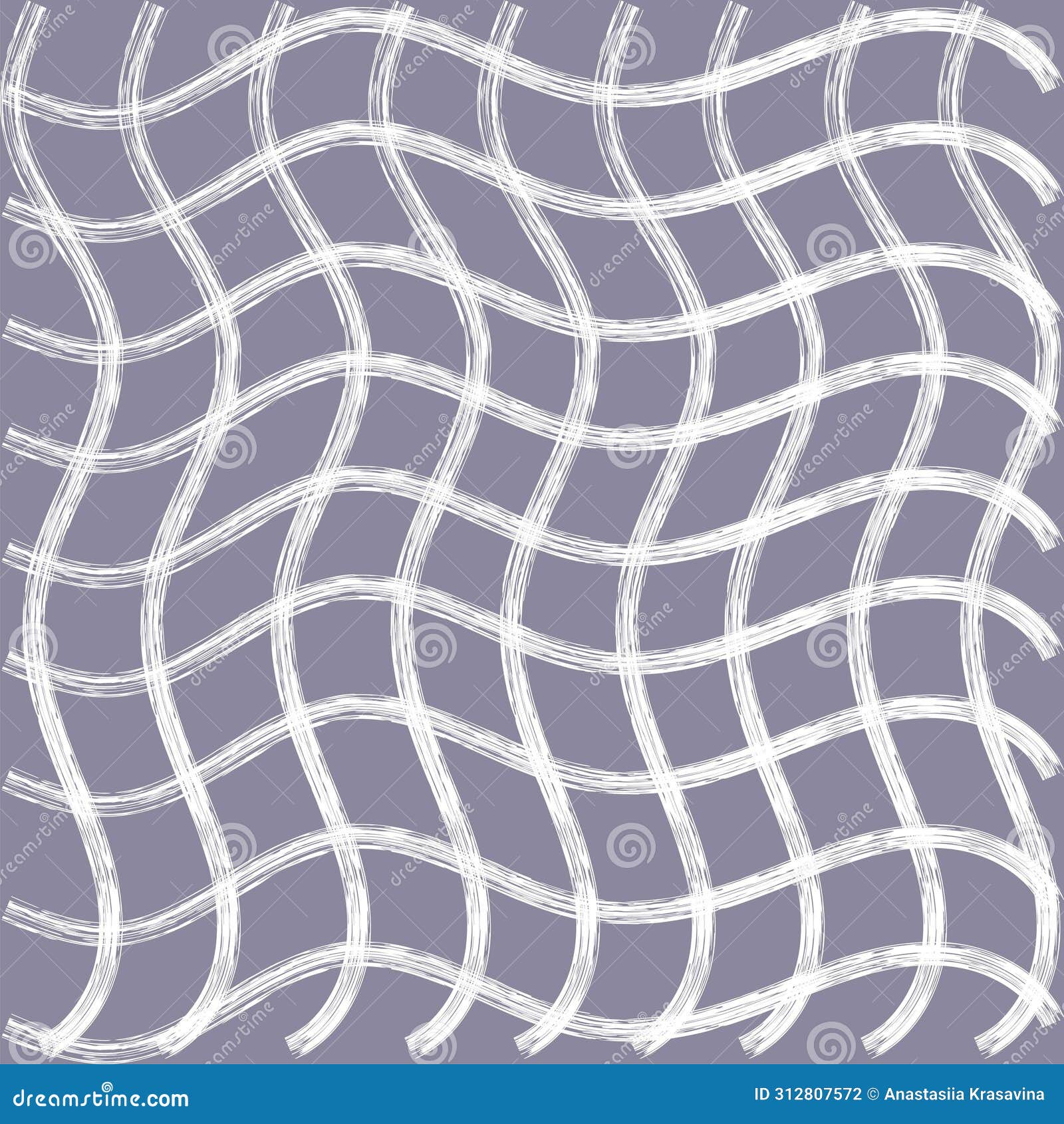 Vector Hand Drawn Cute Wavy Checkered Pattern. Doodle Plaid Brush ...