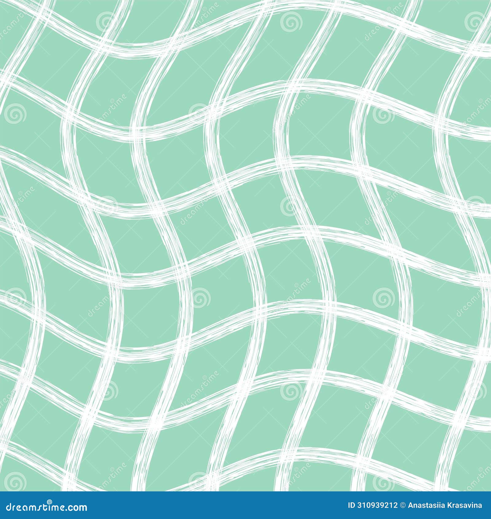 Vector Hand Drawn Cute Wavy Checkered Pattern. Doodle Plaid Brush ...