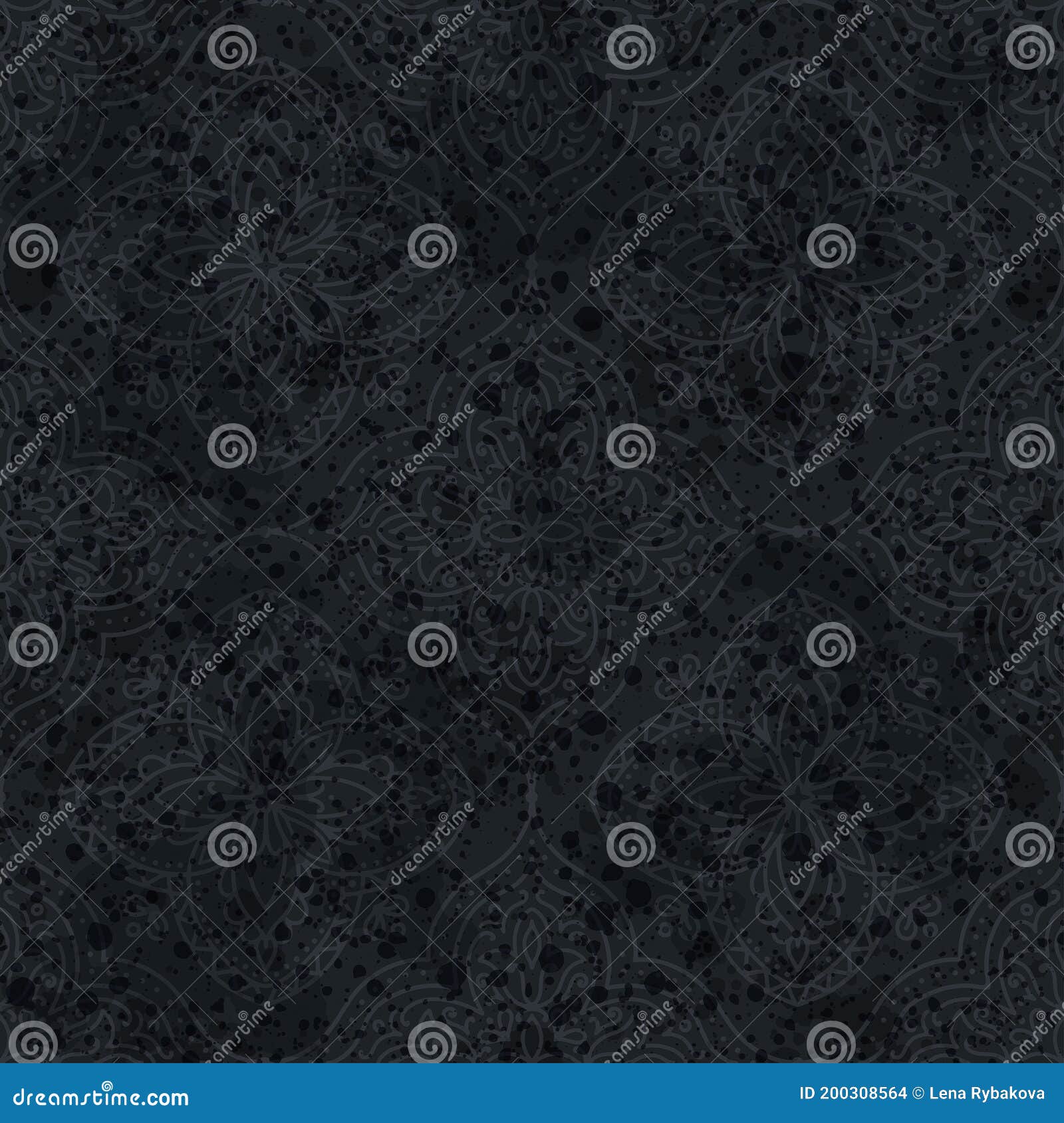 Vector Hand-drawn Damascus Ornament on Textured Background. Stock ...