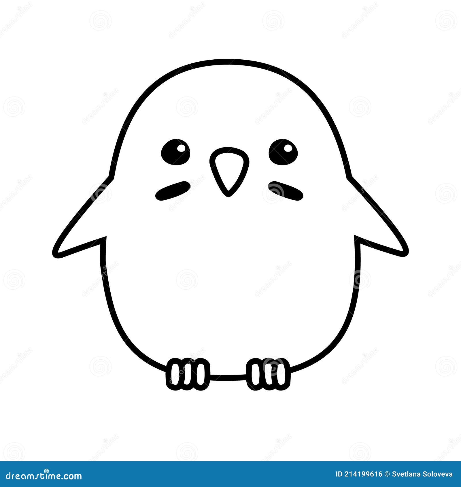 Vector Hand Drawn Doodle Flat Chick Stock Vector - Illustration of ...