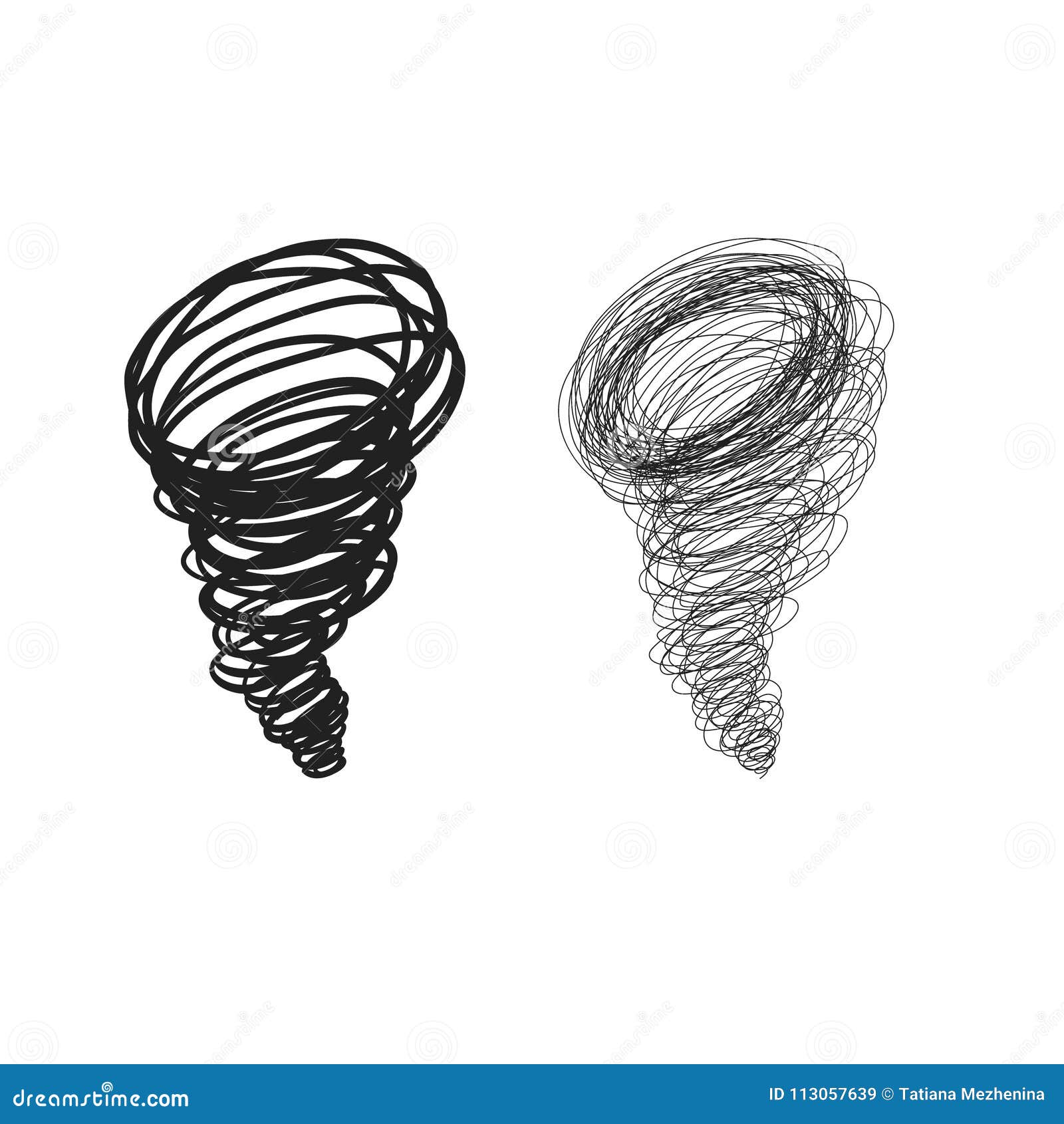 Vector Hand Drawn Doodle and Scribble Hurricane Stock Vector ...