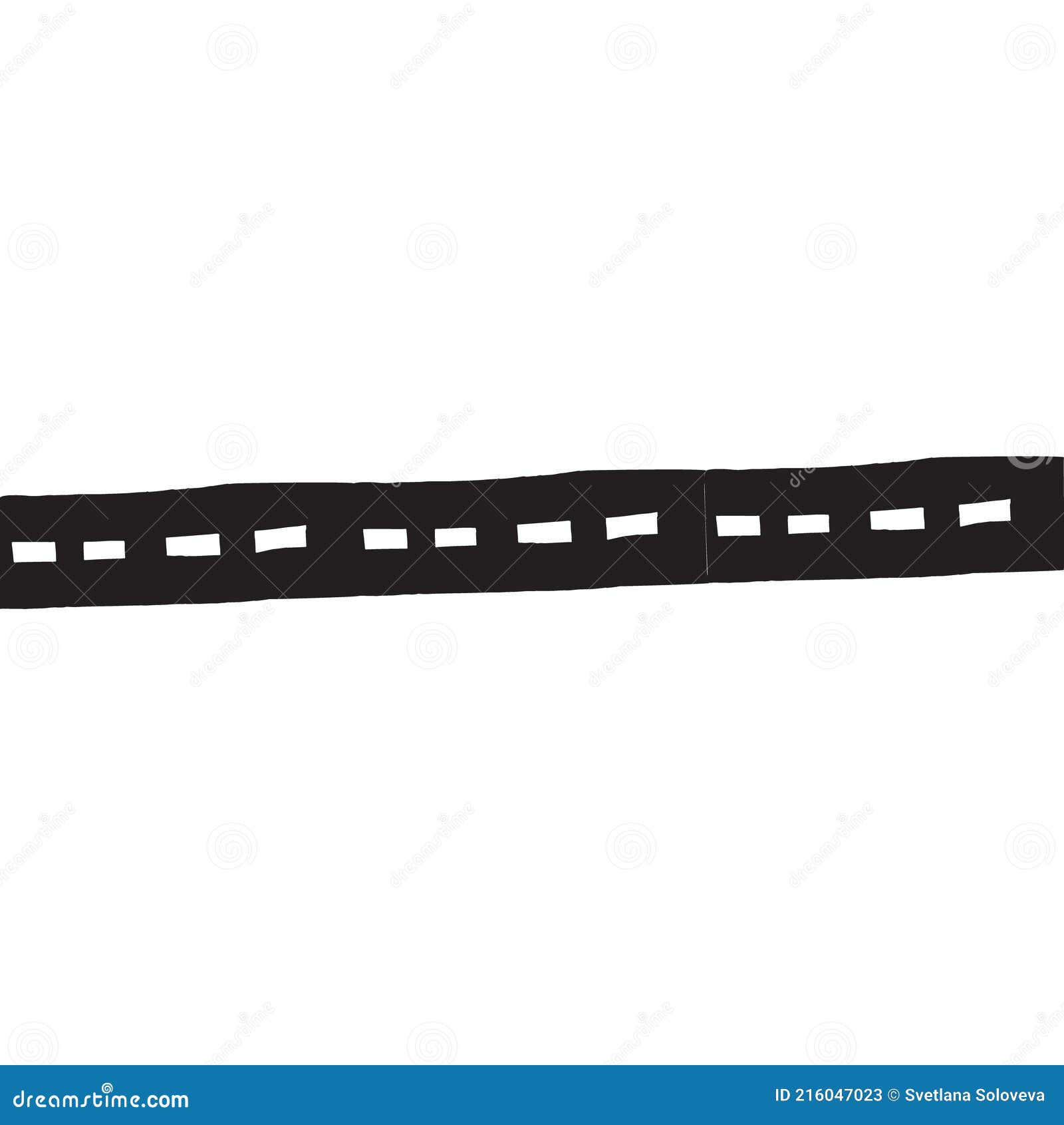 Vector Hand Drawn Doodle Sketch Black Road Stock Vector - Illustration ...