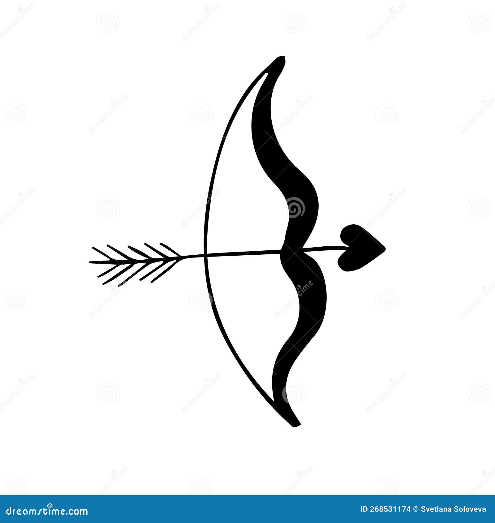 Vector Hand Drawn Doodle Sketch Bow Stock Vector - Illustration of icon ...