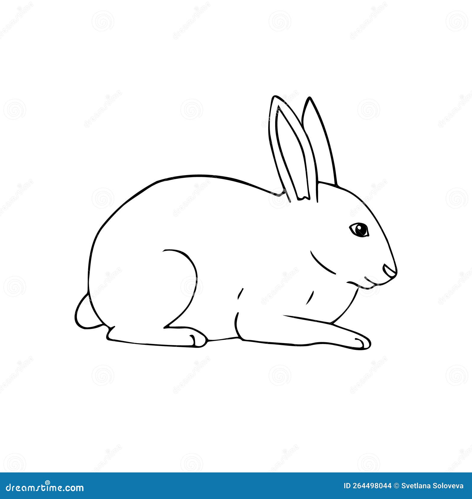 Vector Hand Drawn Doodle Sketch Bunny Rabbit Stock Vector ...