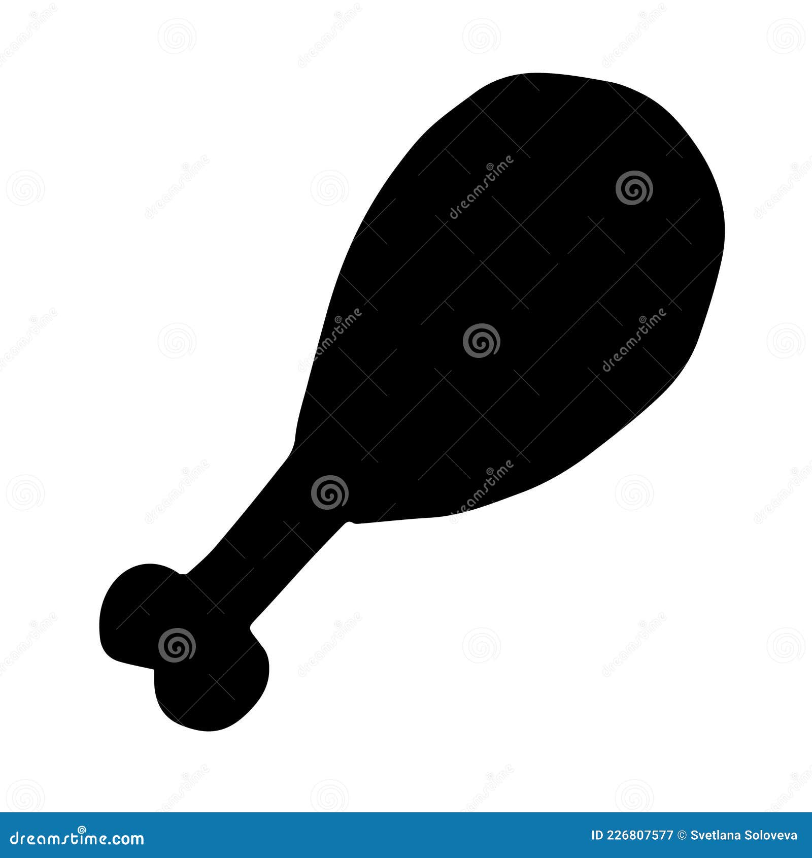 Vector Hand Drawn Doodle Sketch Chicken Leg Stock Vector - Illustration ...