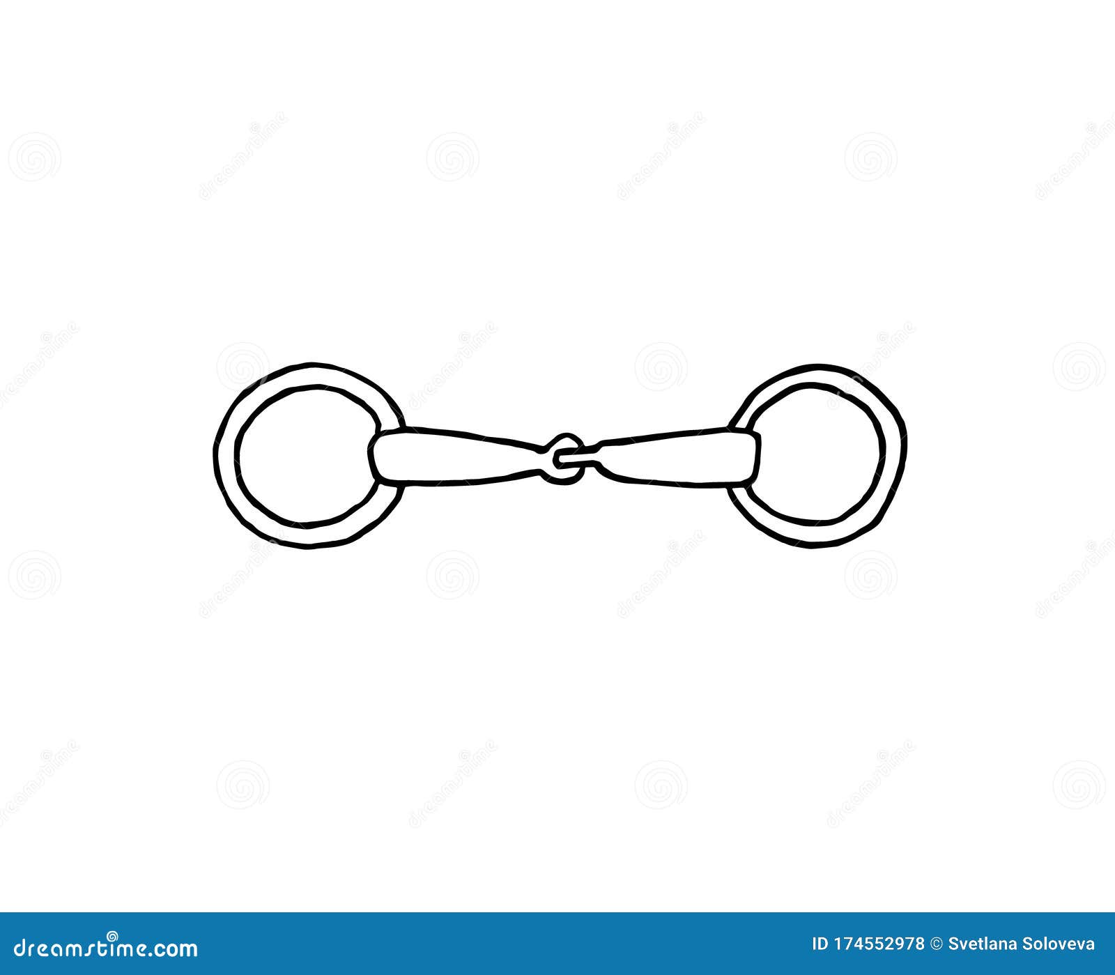Vector Hand Drawn Doodle Sketch Horse Bit Stock Illustration ...