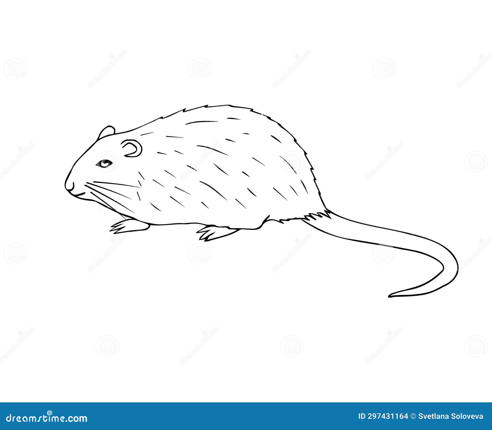 Adorable Nutria Illustration For Children's Book - Pixar Style Royalty ...