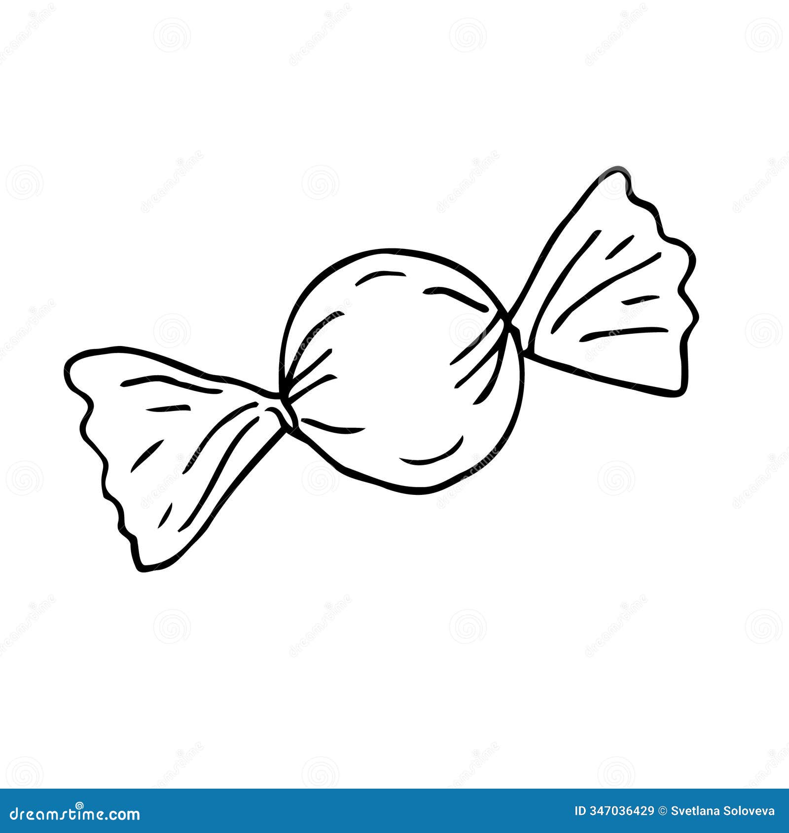 Vector Hand Drawn Doodle Sketch Outline Candy Stock Illustration ...
