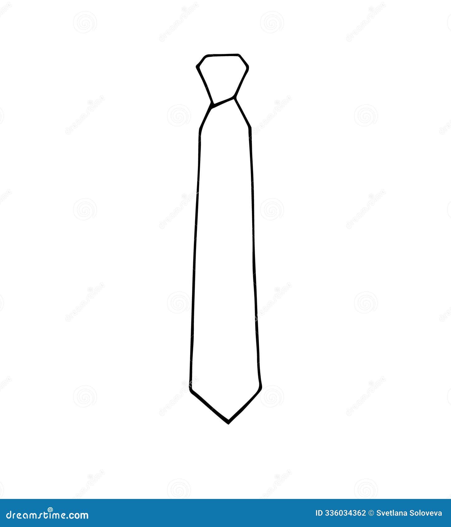 Vector Hand Drawn Doodle Sketch Outline Tie Stock Illustration ...