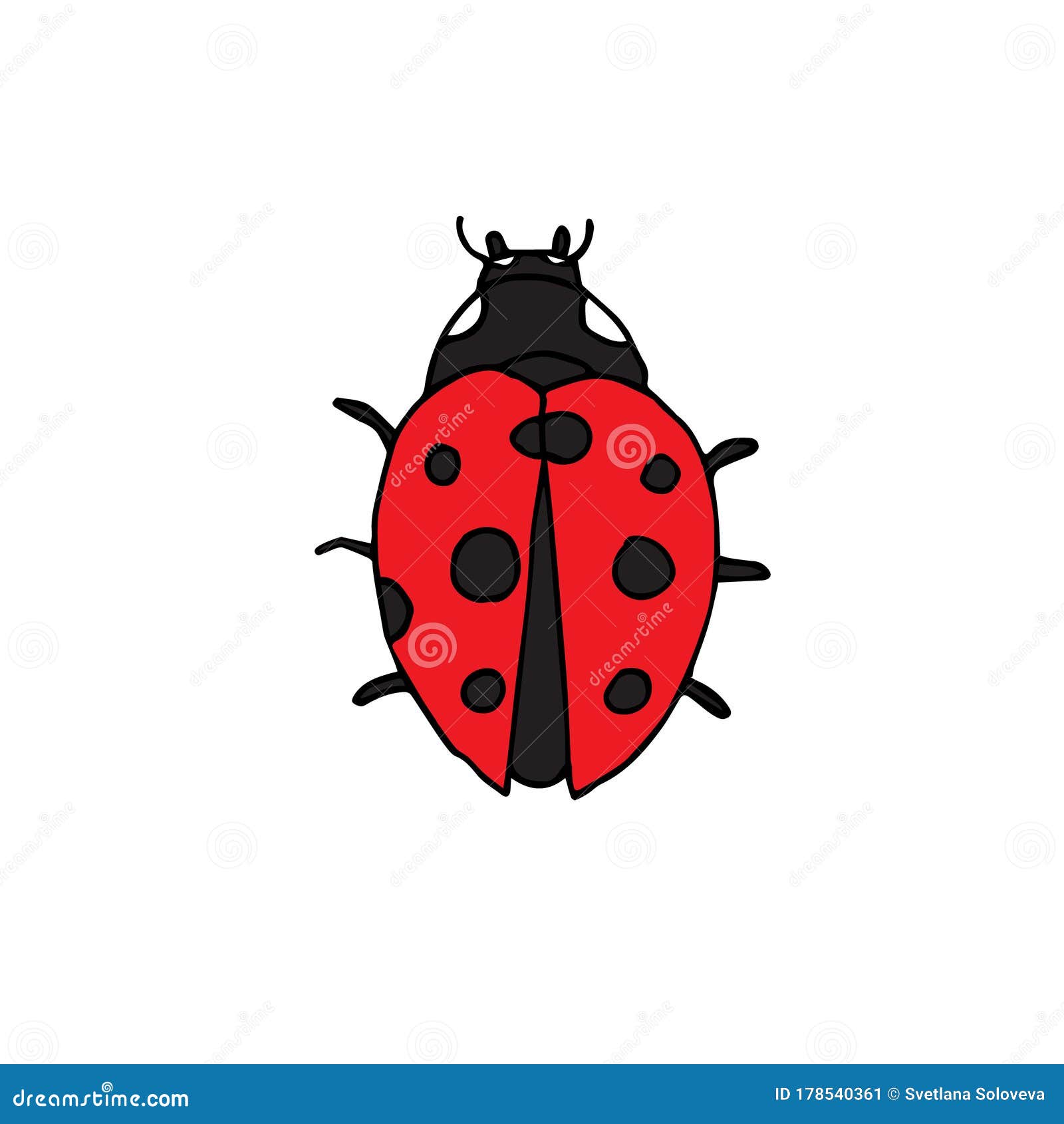 Vector Hand Drawn Doodle Sketch Red Ladybug Stock Illustration ... Vector Hand Drawn Doodle Sketch Red Ladybug Stock Illustration ...