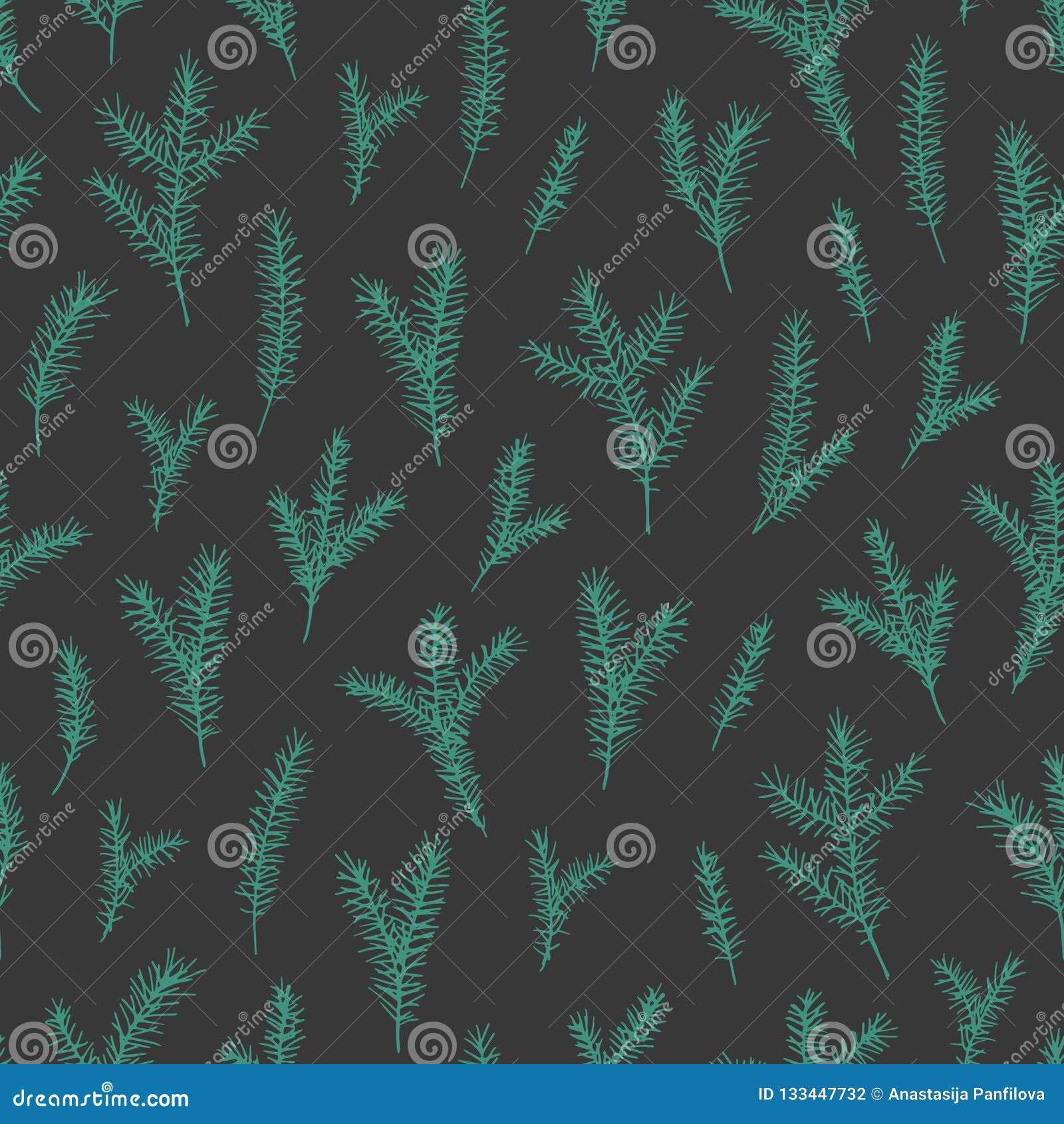 Spruce seamless pattern. stock vector. Illustration of backdrop - 133447732