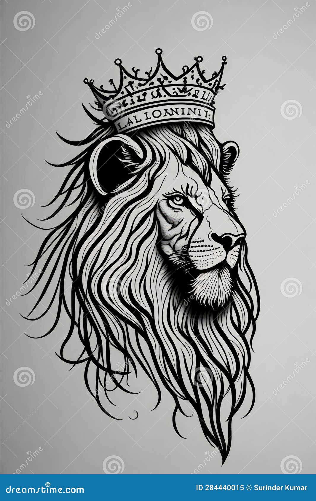 Vector Hand Drawn Engraving Illustration of a Wild Animal Stock ...