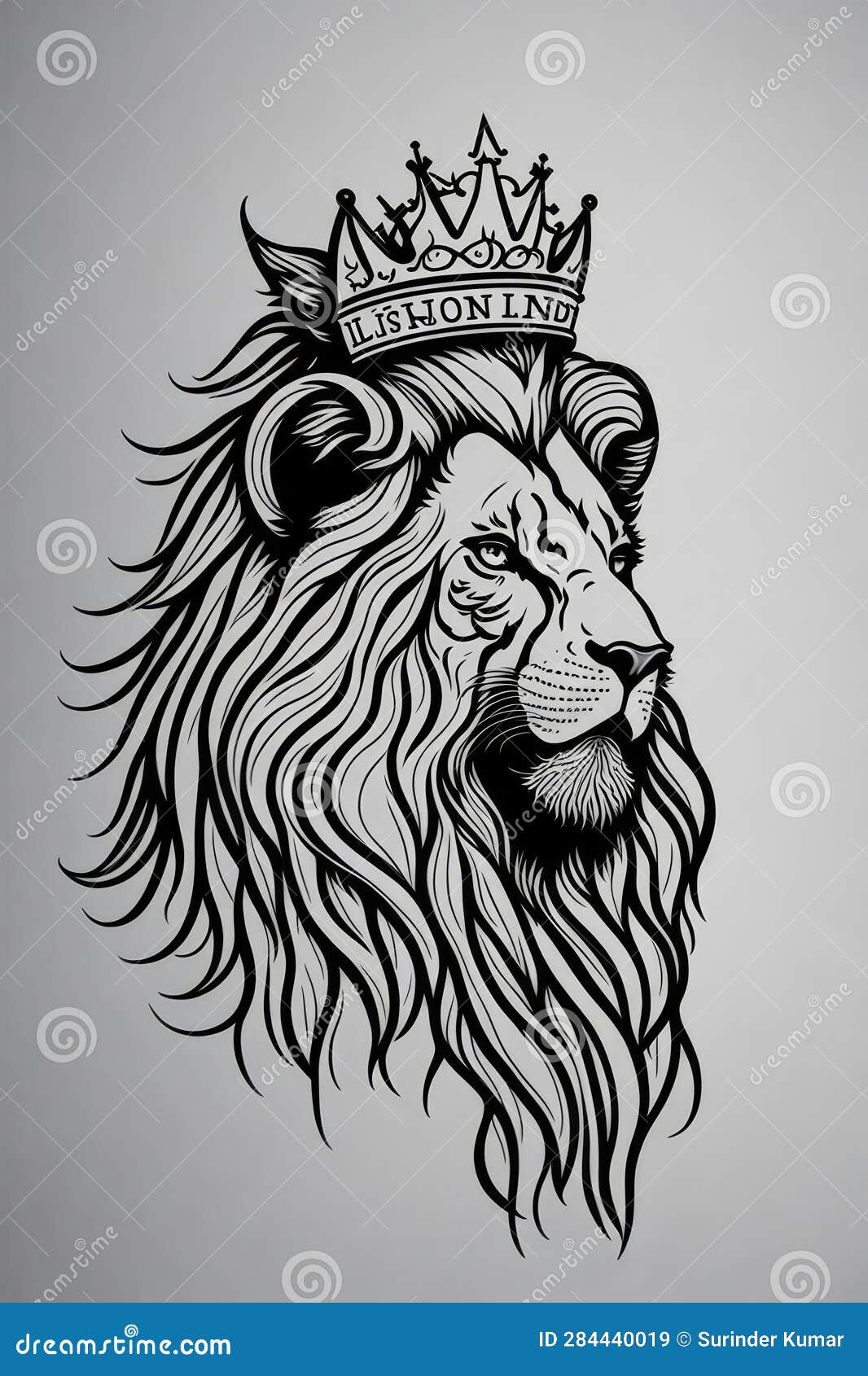 Vector Hand Drawn Engraving Illustration of a Wild Animal Stock ...