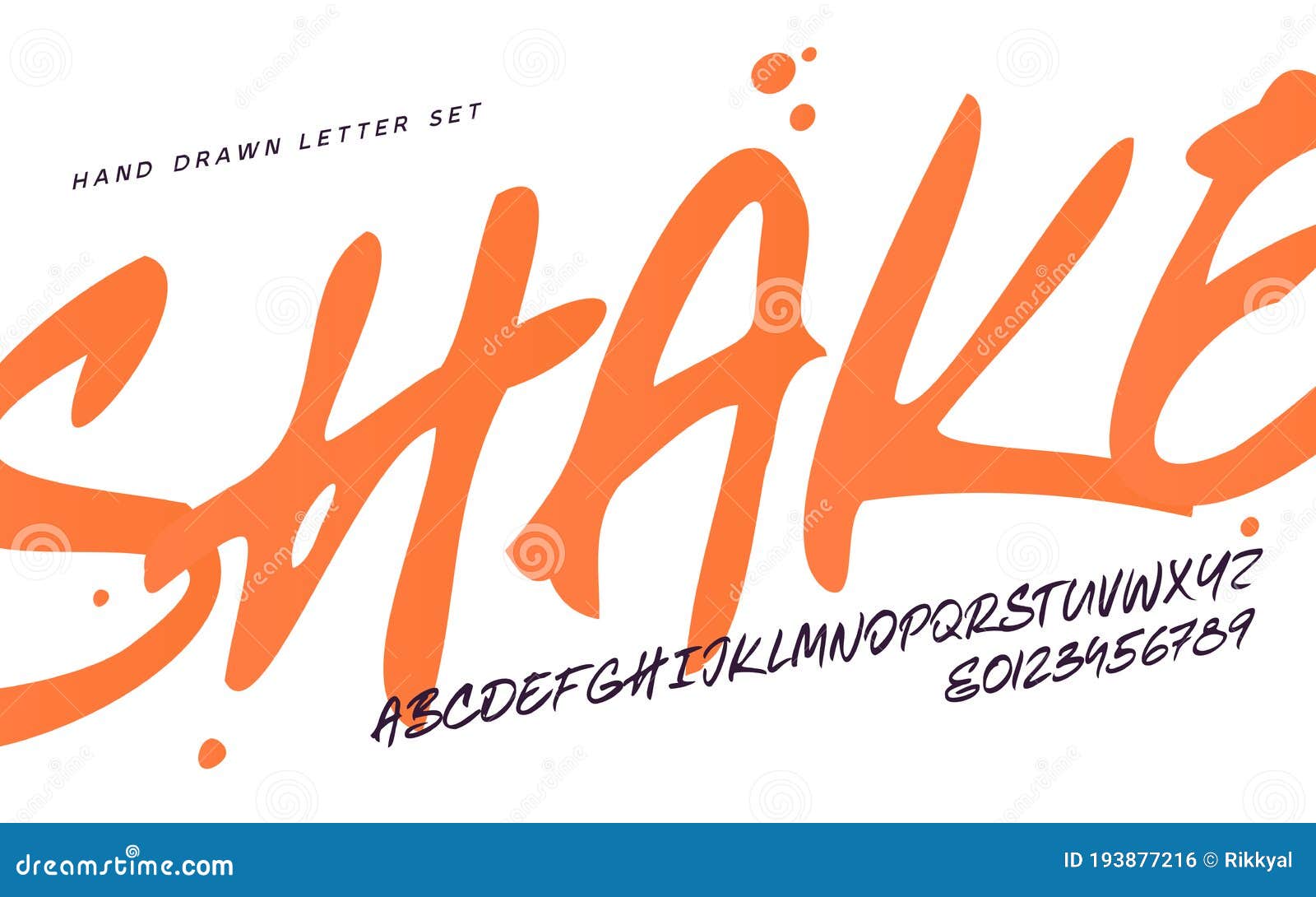 Vector Hand Drawn Expressive Calligraphic Letter Set Stock Vector ...