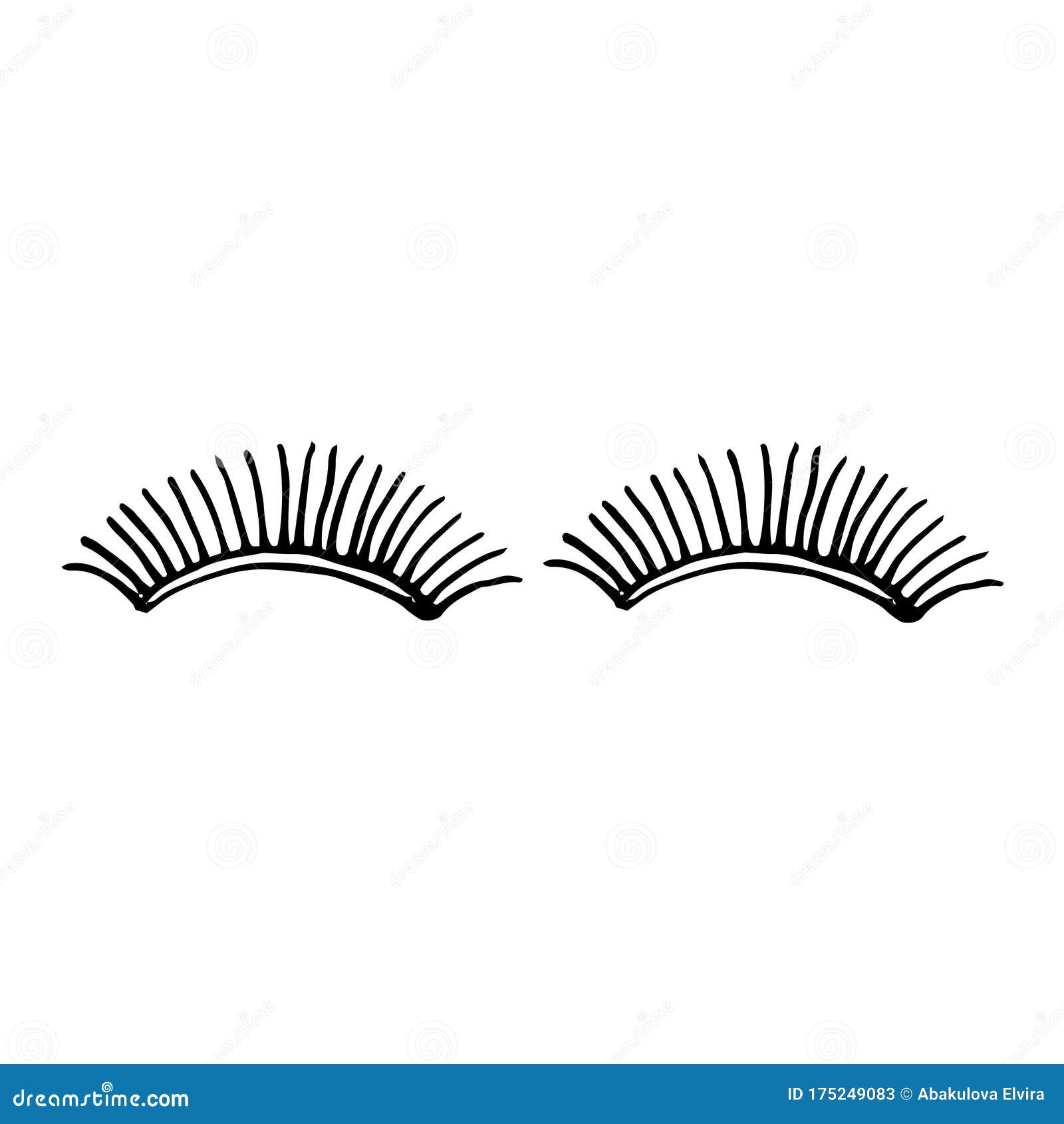 Vector Hand Drawn False Eyelashes Outline Doodle Icon Stock Vector ...