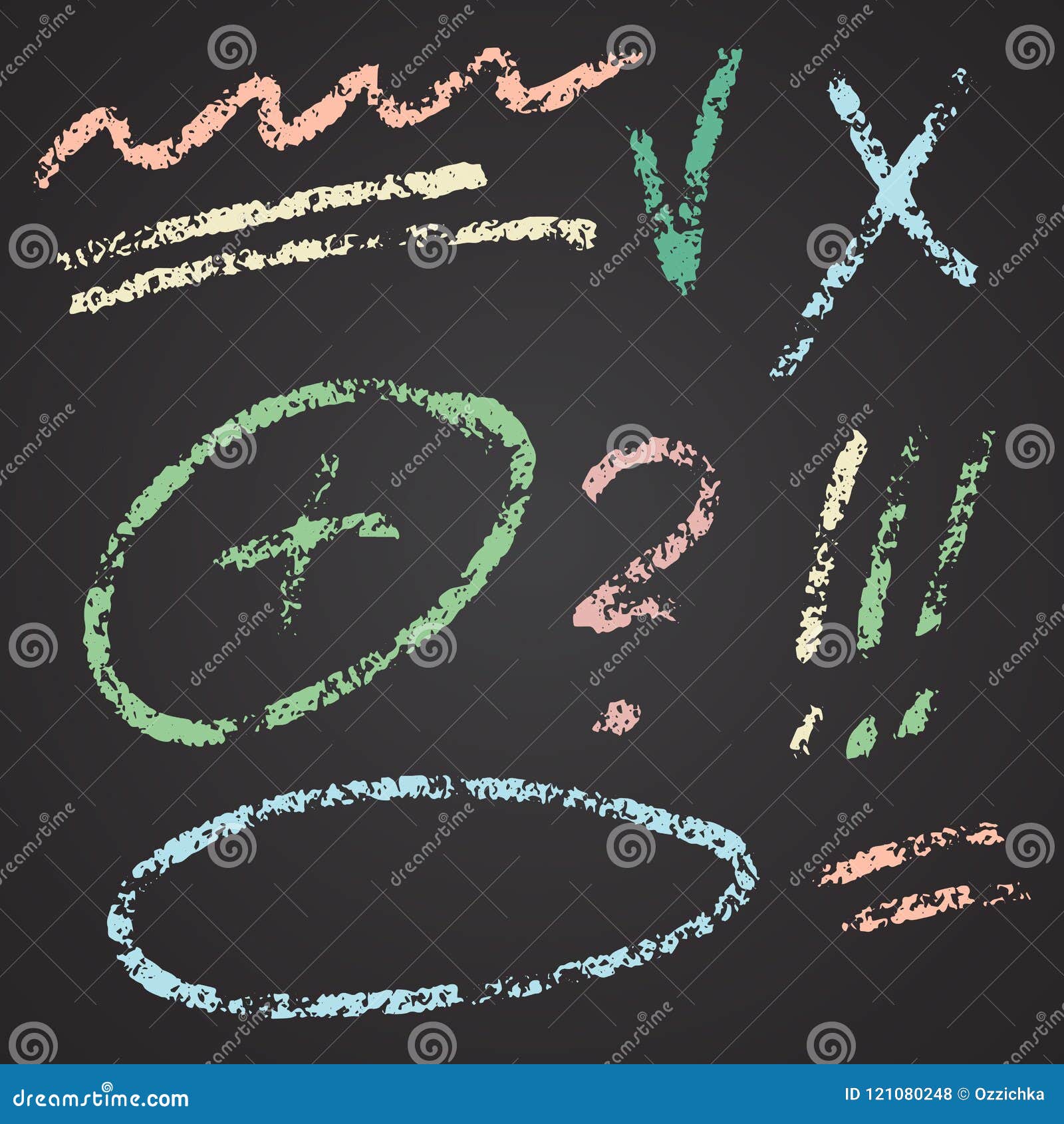 Abstract Chalk Font Cartoon Vector | CartoonDealer.com #26753283