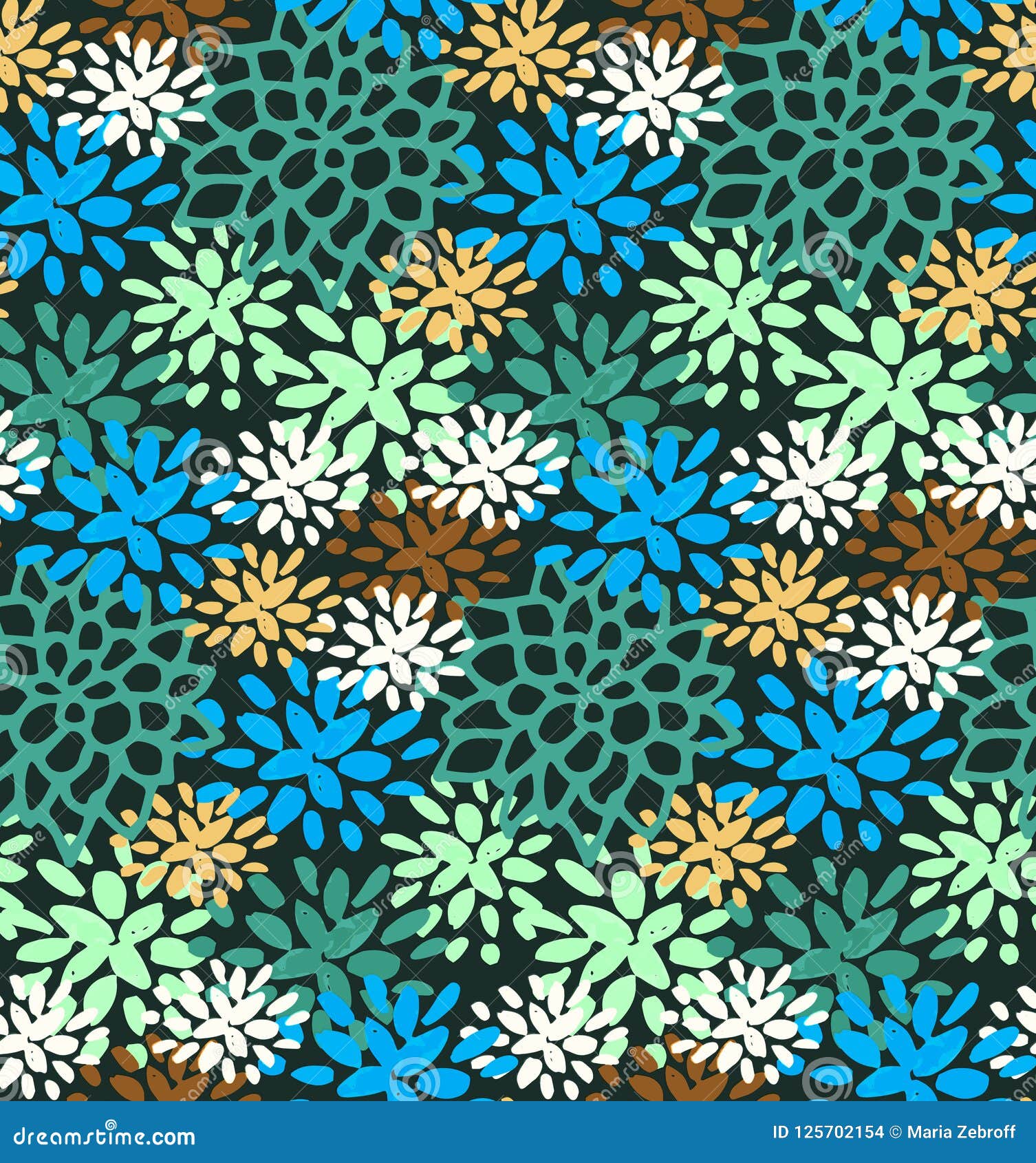 Vector Hand Drawn Floral Pattern, Delicate Flowers Stock Vector ...