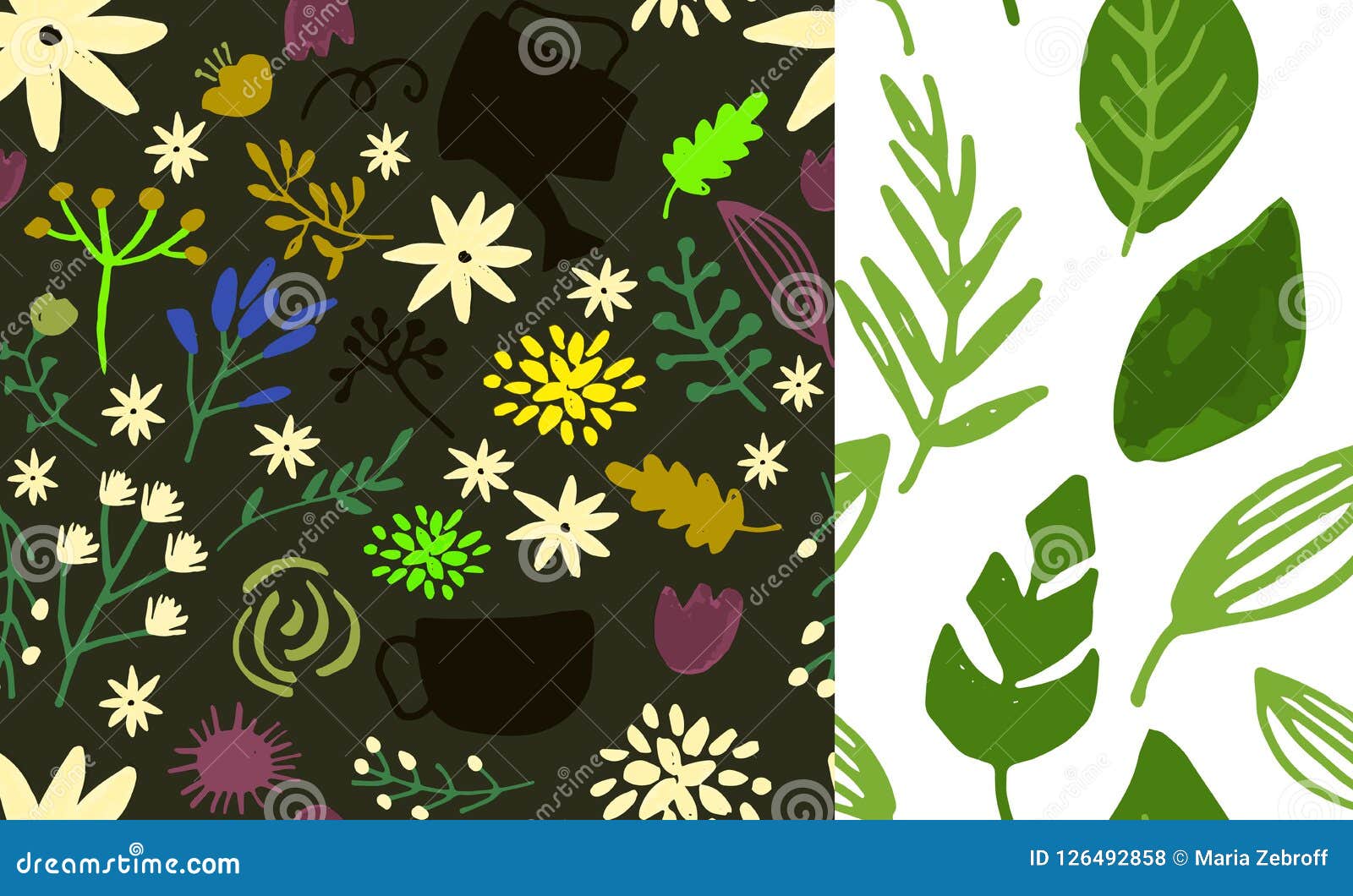 Vector Hand Drawn Floral Pattern, Delicate Flowers Stock Vector ... Vector Hand Drawn Floral Pattern, Delicate Flowers Stock Vector ...