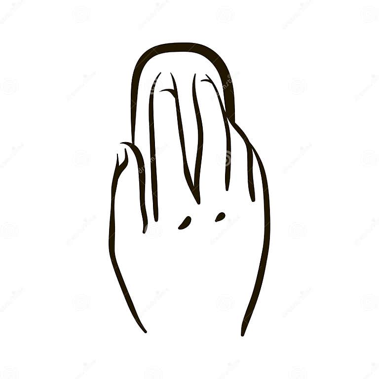 Vector Hand Drawn Hand with Computer Mouse Sketch Illustration on White ...