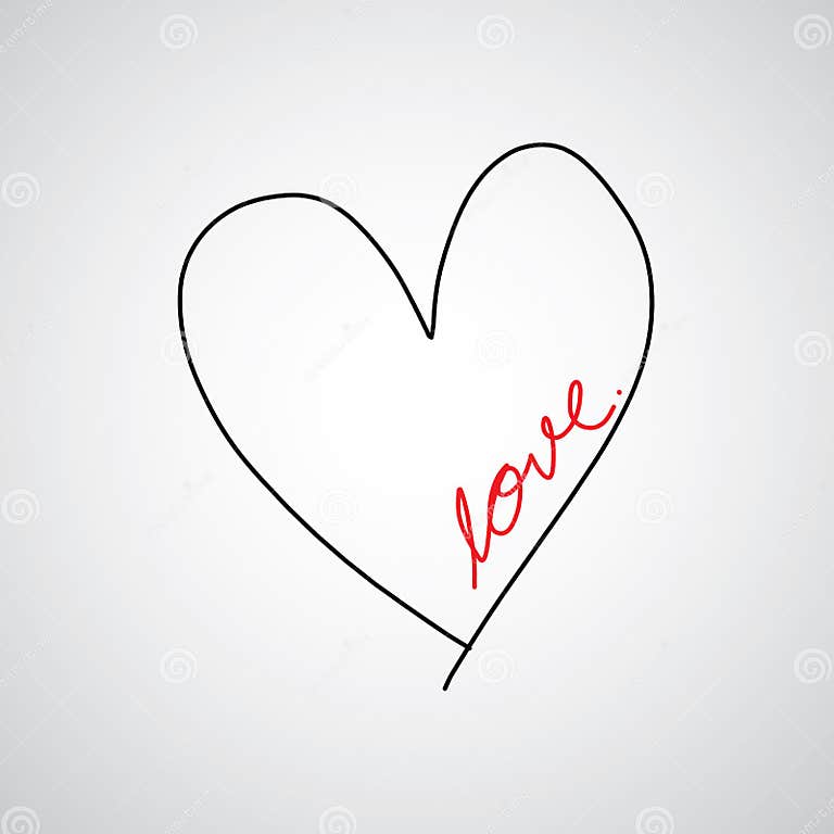 Vector Hand Drawn Heart Stock Vector Illustration Of Hand 51174822