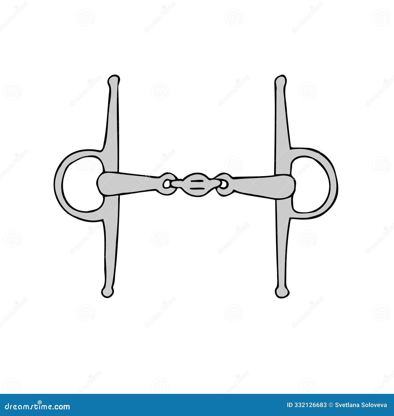 Vector Hand Drawn Horse Equestrian Bit Stock Vector - Illustration of ...