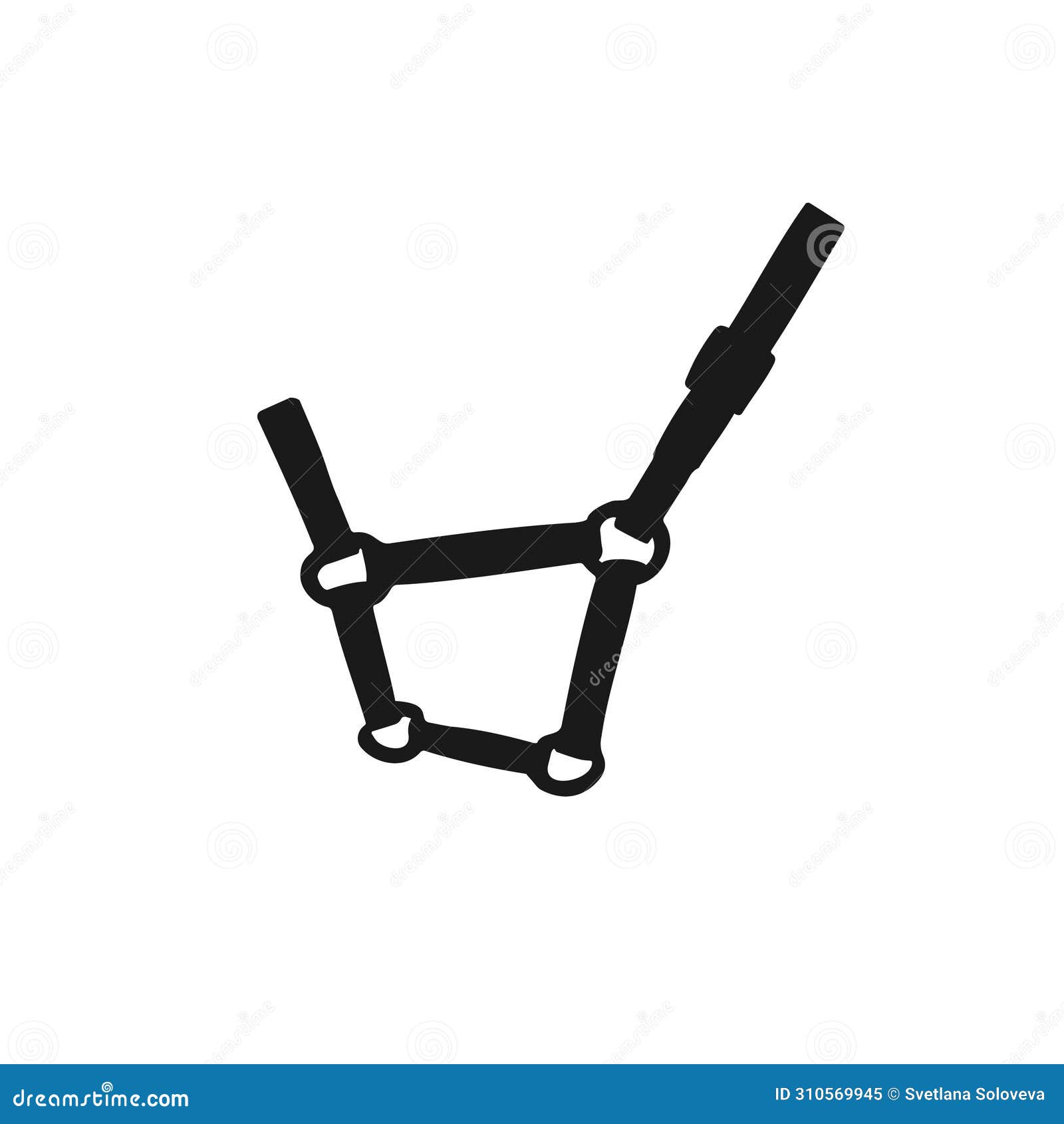 Vector Hand Drawn Horse Halter Silhouette | CartoonDealer.com #310569945