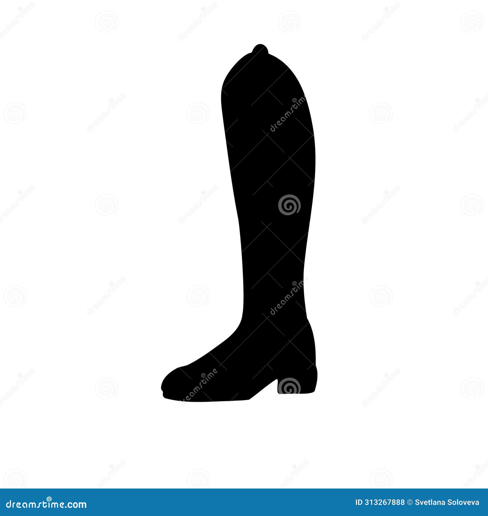 Vector Hand Drawn Horse Riding Boot Silhouette Stock Vector ...